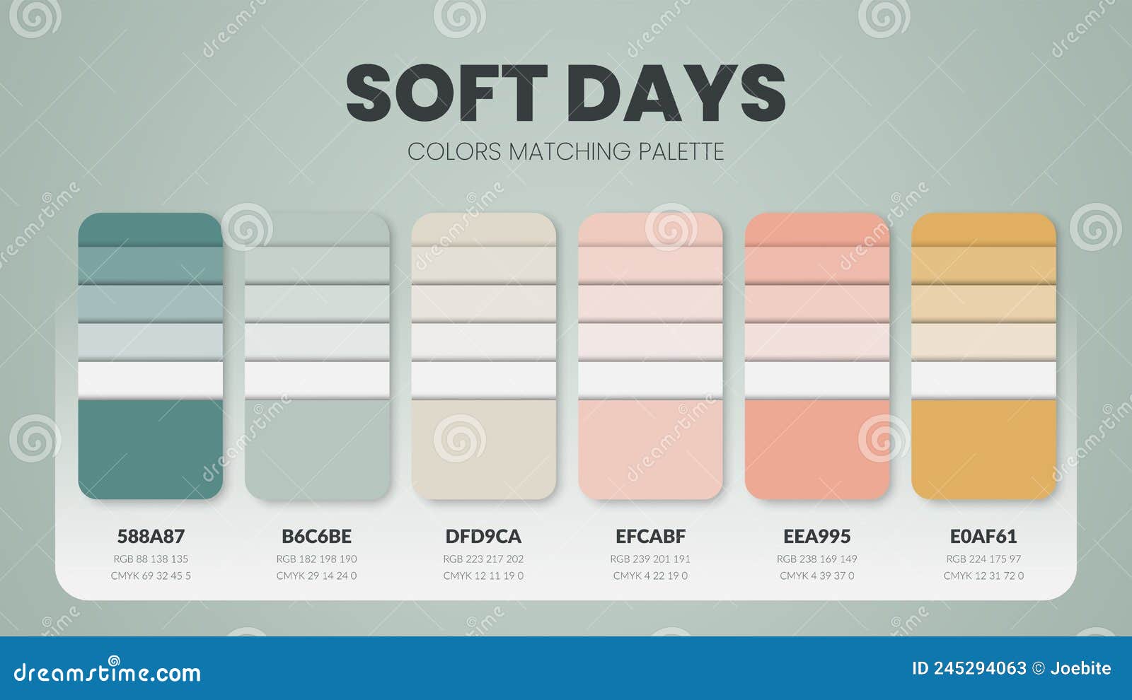 Soft Days Color Palette Or Color Schemes Are Trends Combinations And ...