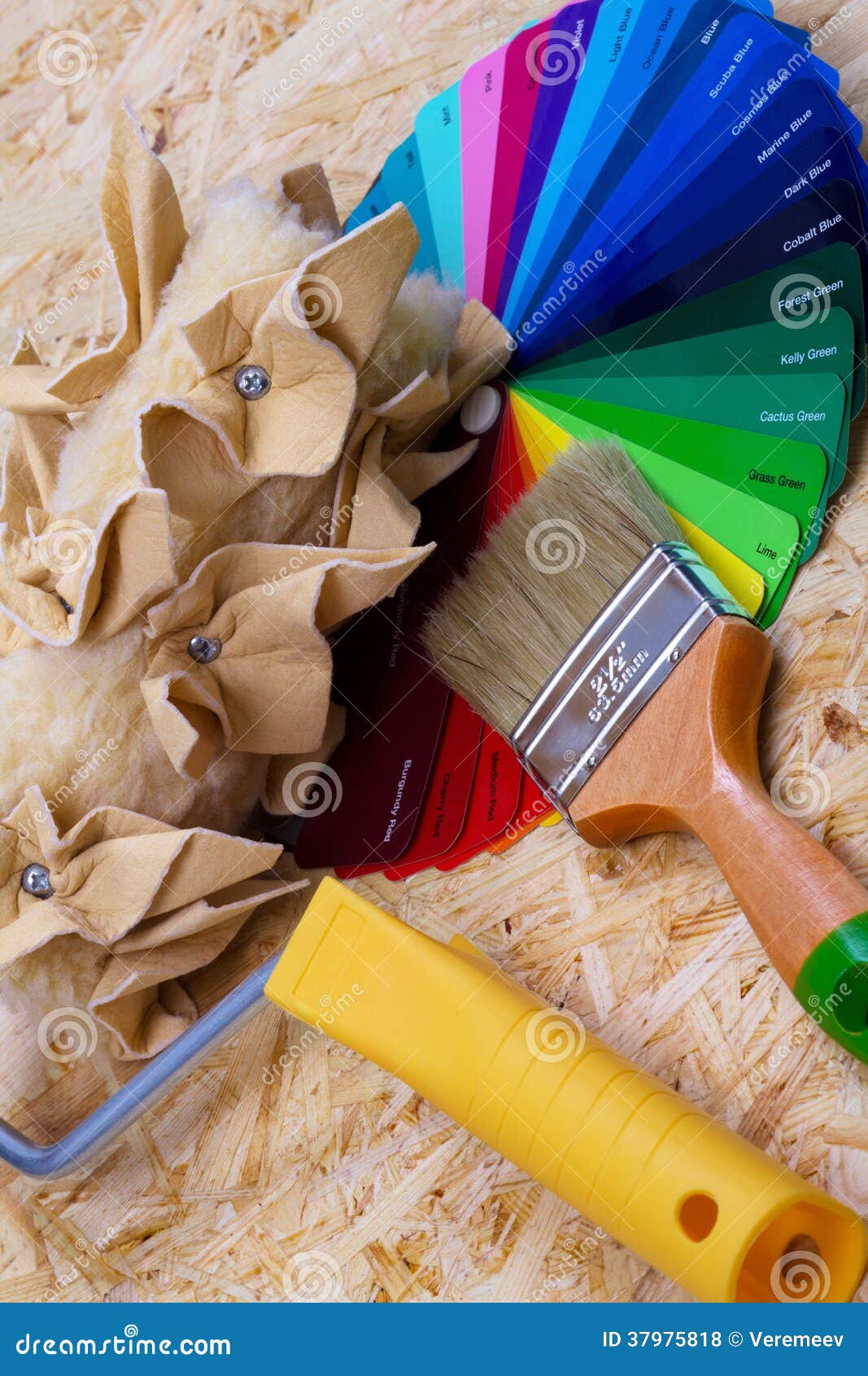 Color palette and tools stock photo. Image of repair - 37975818