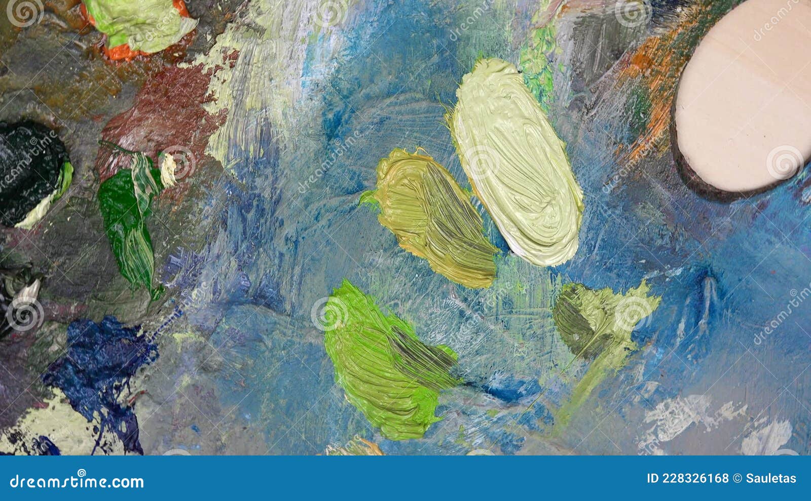 Color Palette Various Paint Rotating Turntable Anticlockwise. 4K Stock ...