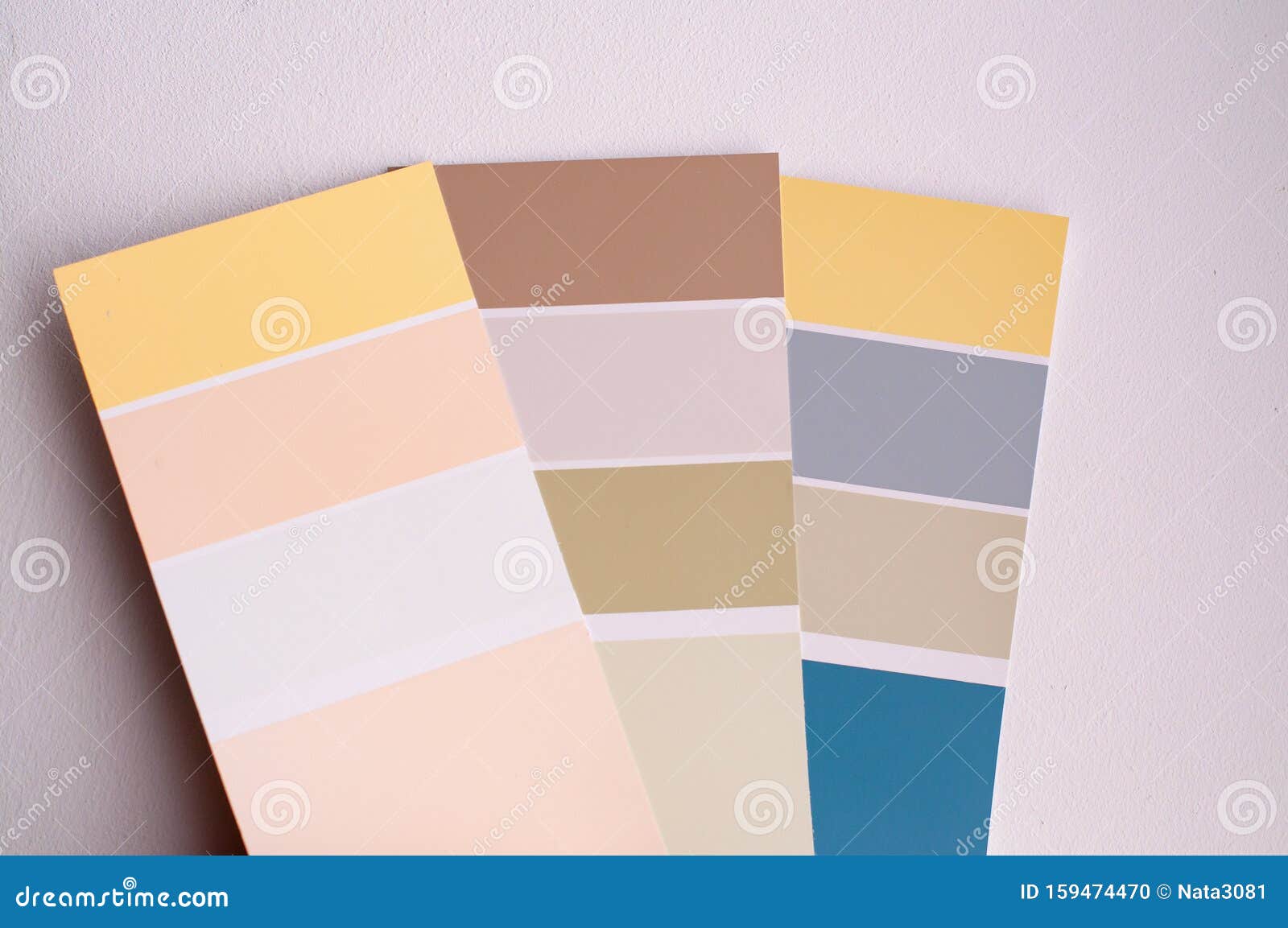 Color Palette with Various Samples. Light Background. Paint Selection ...