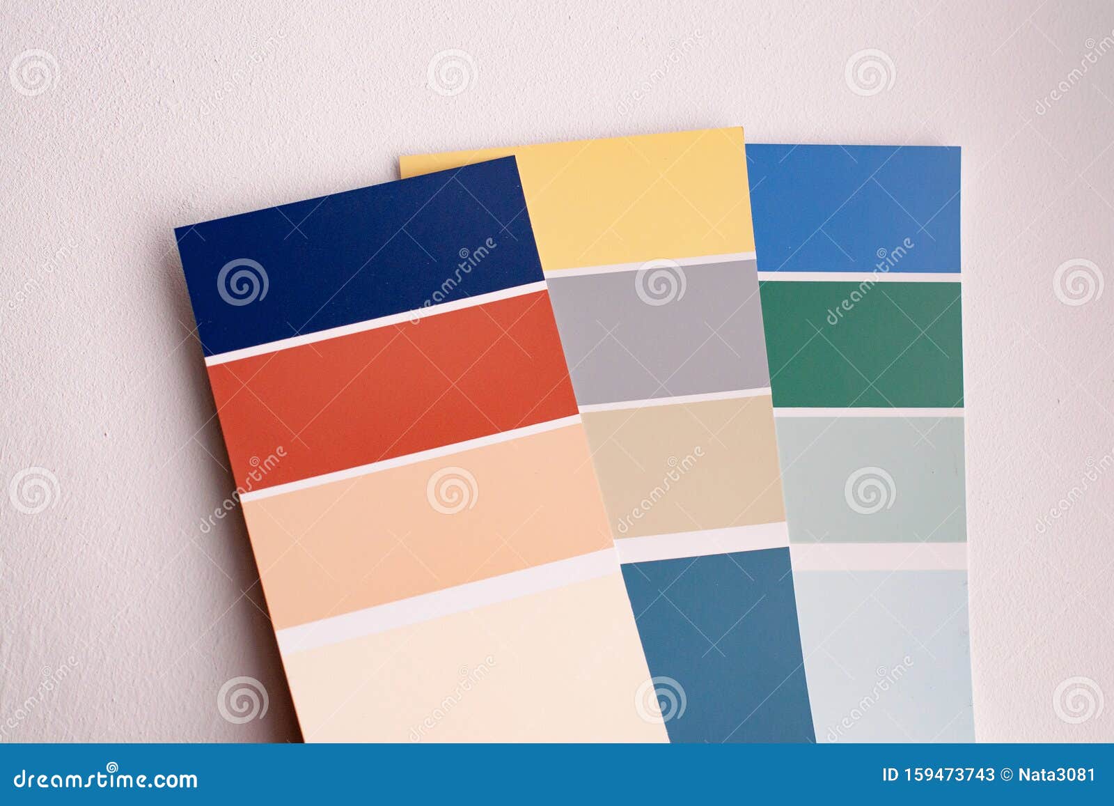 Color Palette with Various Samples. Light Background. Paint Selection ...