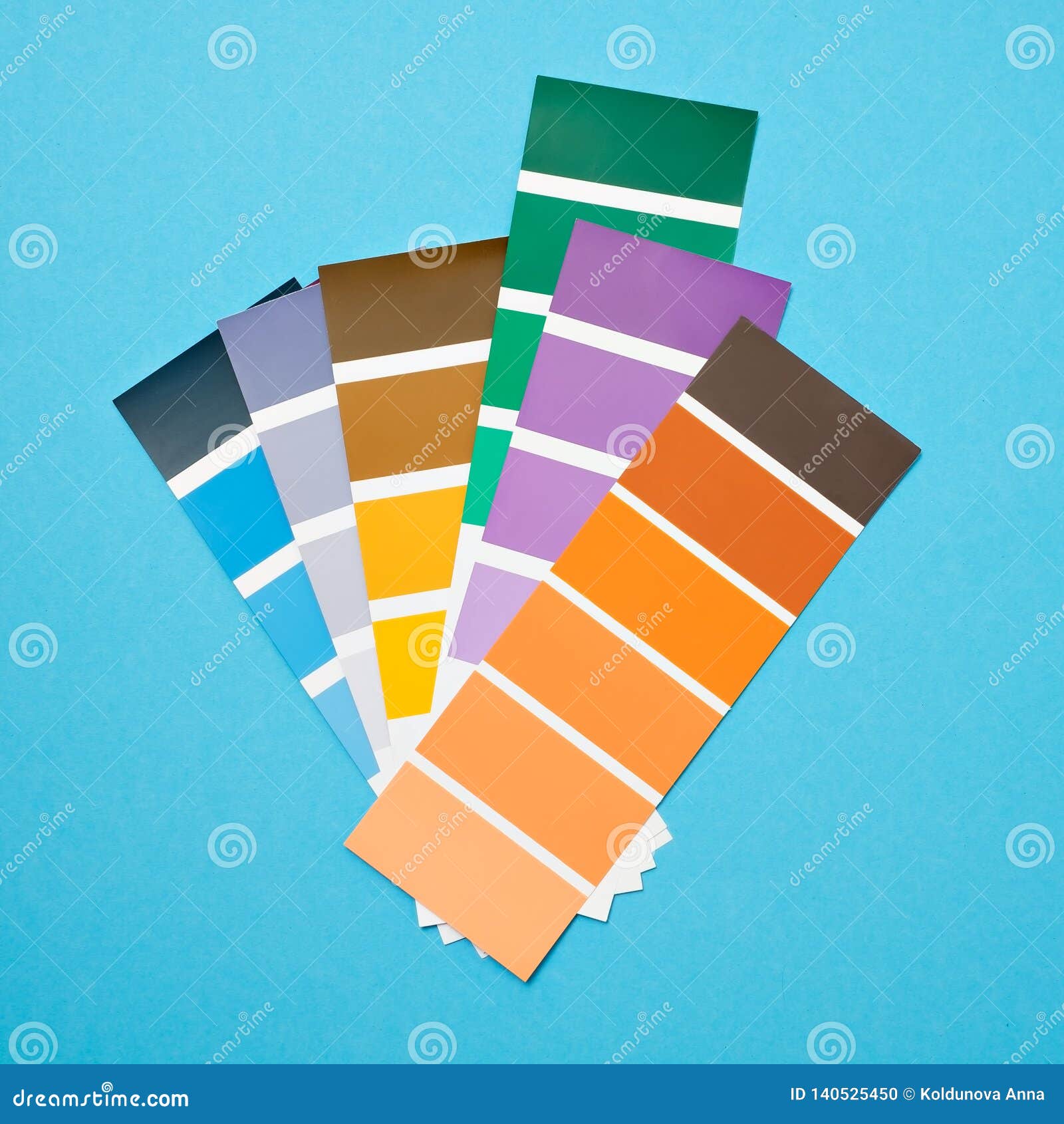 Color Palette with Various Samples. Paint Selection Catalog Stock Photo ...