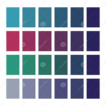 Color Palette Vector. Assorted Color Swatches. Square Blocks Pattern ...
