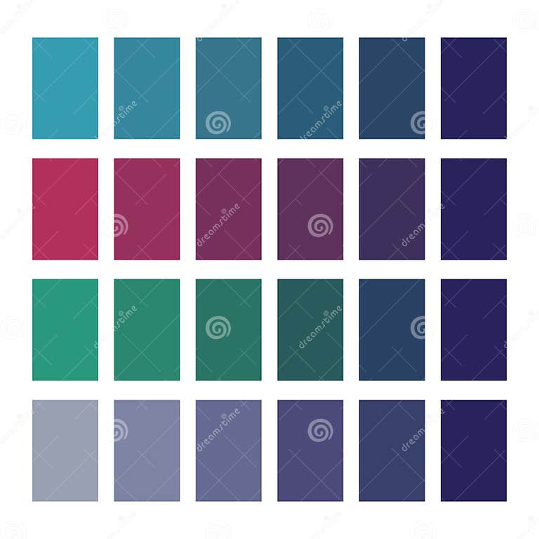 Color Palette Vector. Assorted Color Swatches. Square Blocks Pattern ...