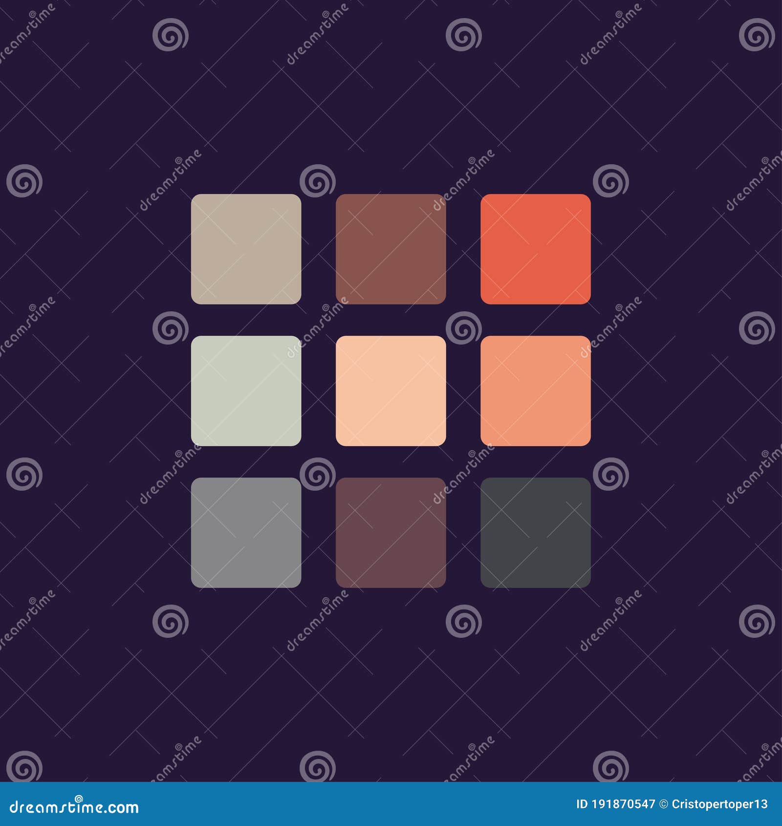 Color Palette Vector Illustration Stock Vector - Illustration of brush ...