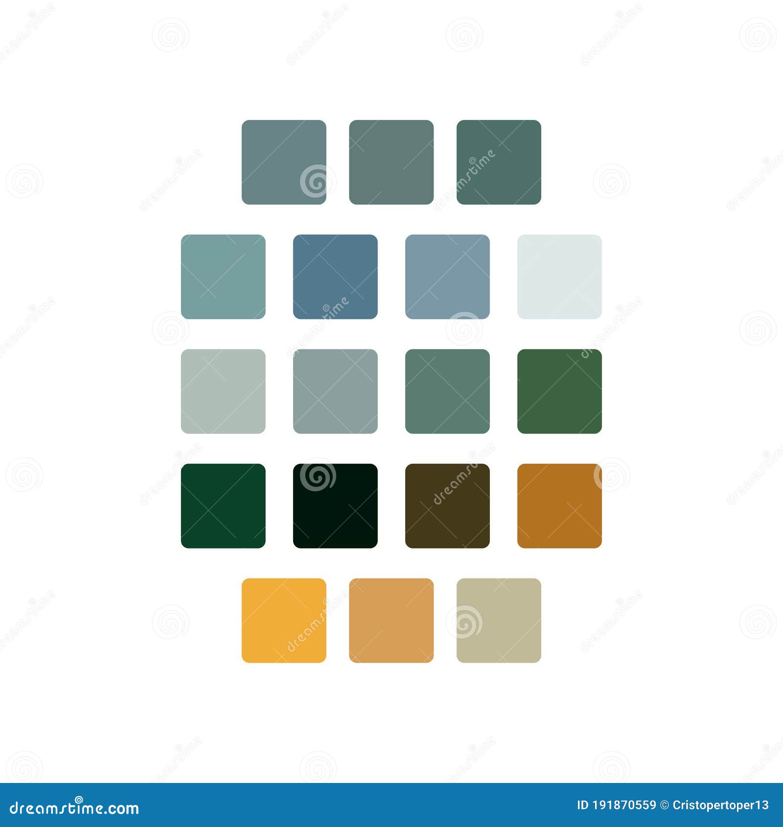 Color Palette Vector Illustration Stock Vector - Illustration of artist ...