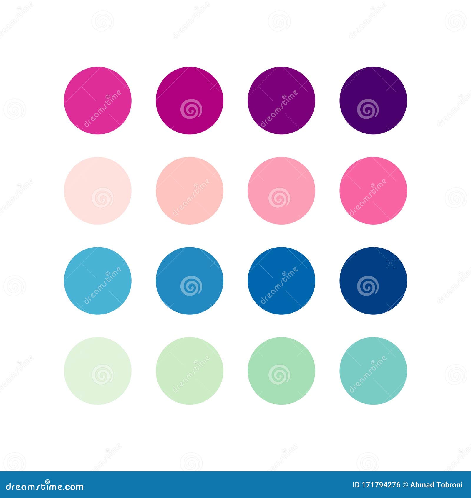 Color Pallet Gradient Vector Template Design Illustration Stock Vector ...