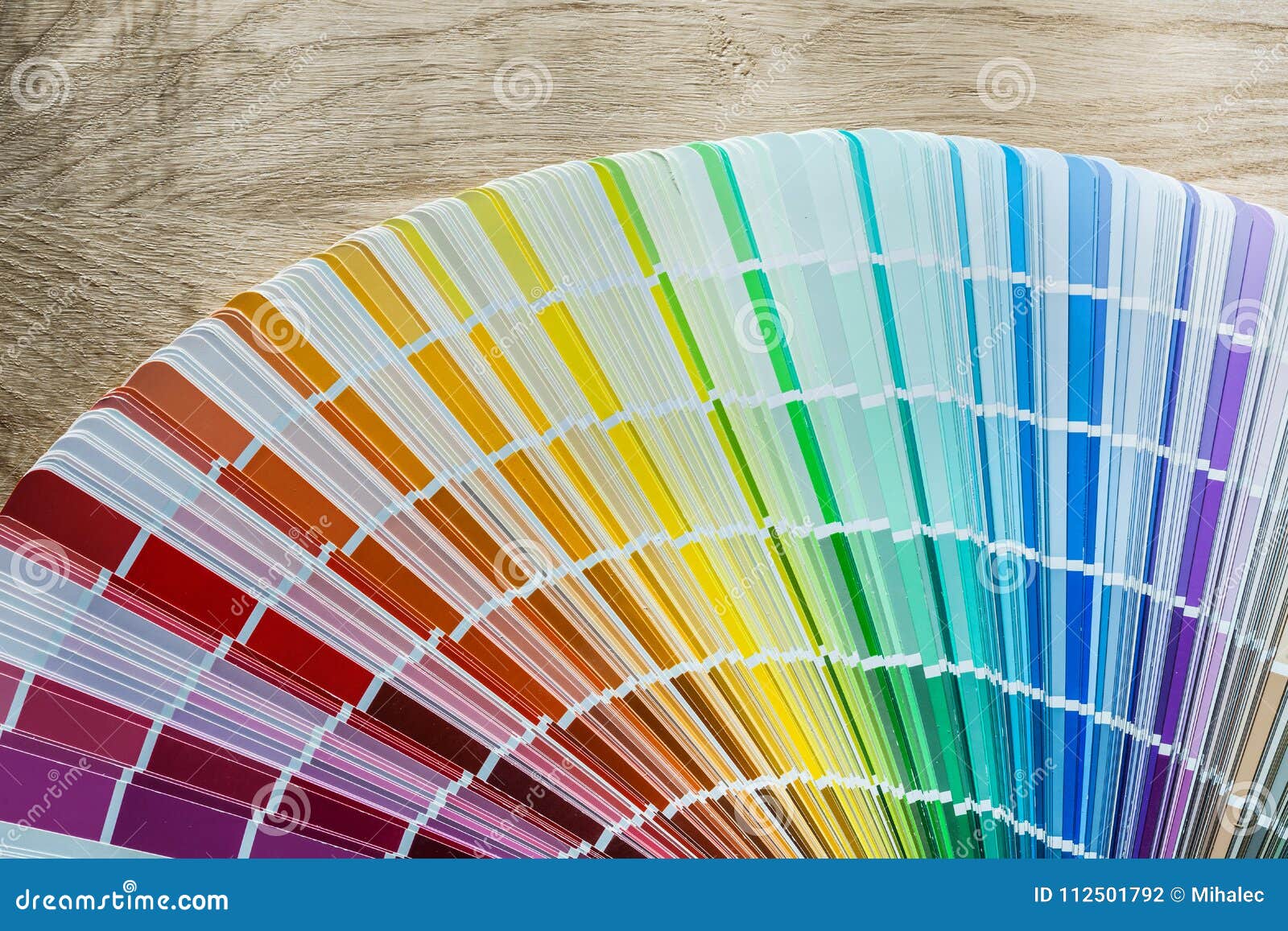 Color Pantone Fan on Wooden Meter Stock Photo - Image of equipment ...