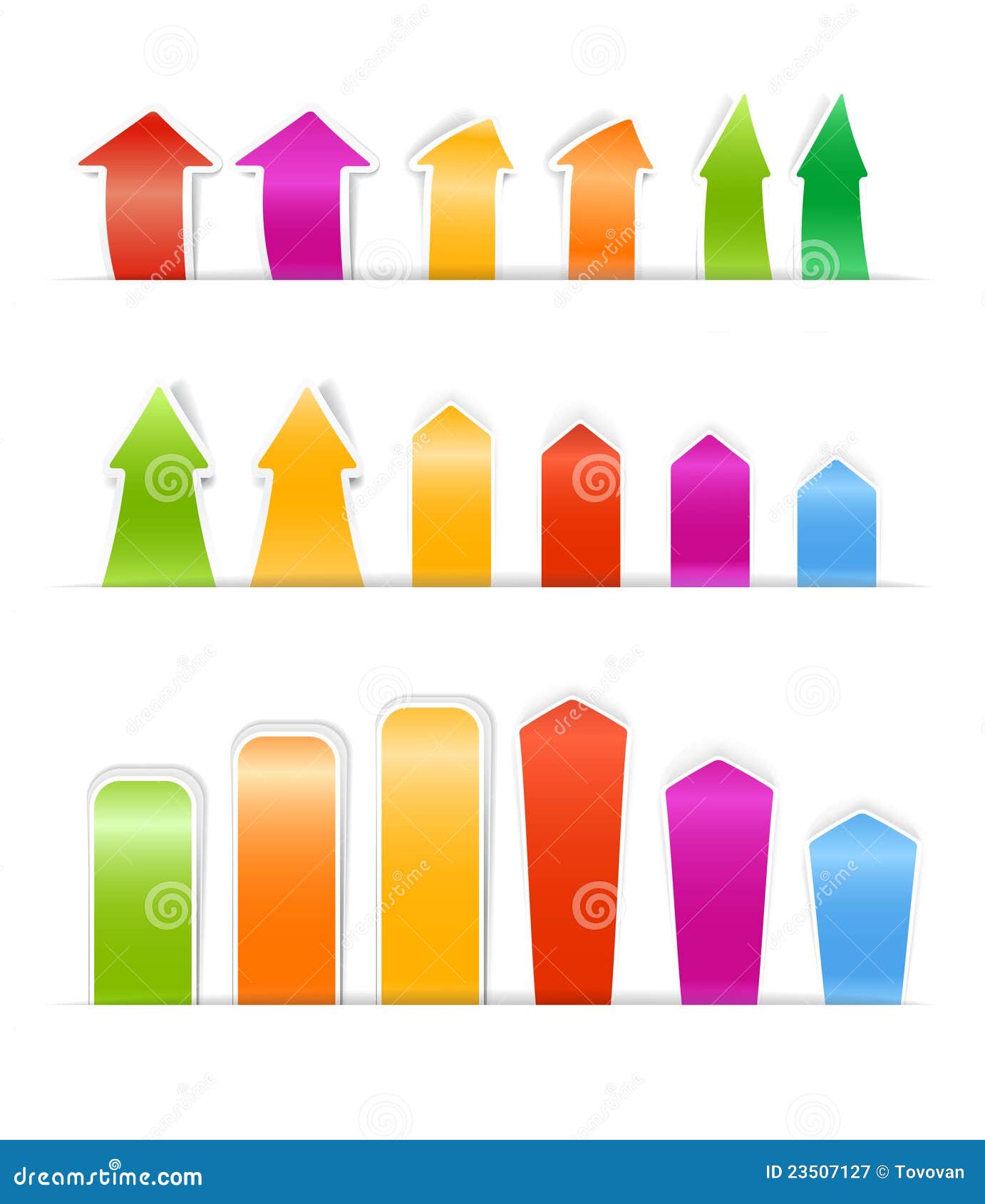 Color paper arrows stock vector. Illustration of data - 23507127