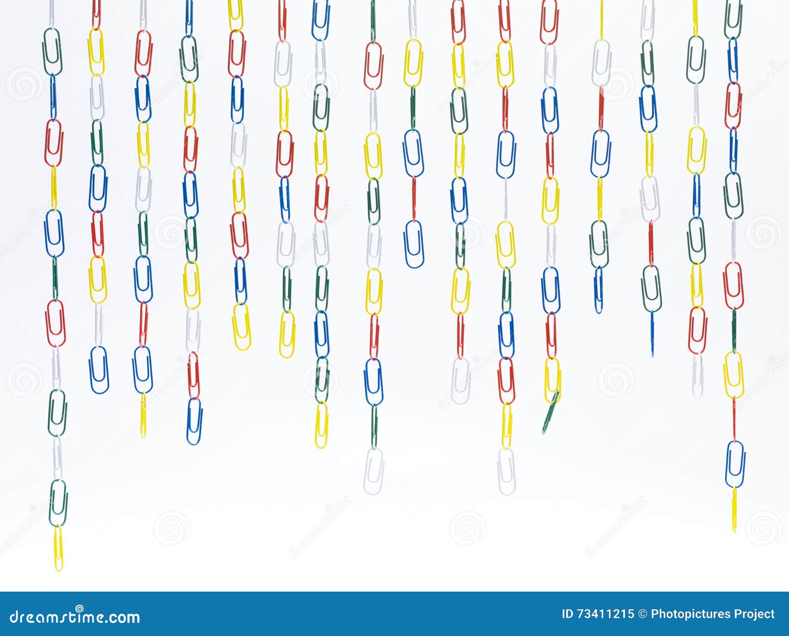 Color Paper Clips Composition. Chain. Stock Image - Image of ...