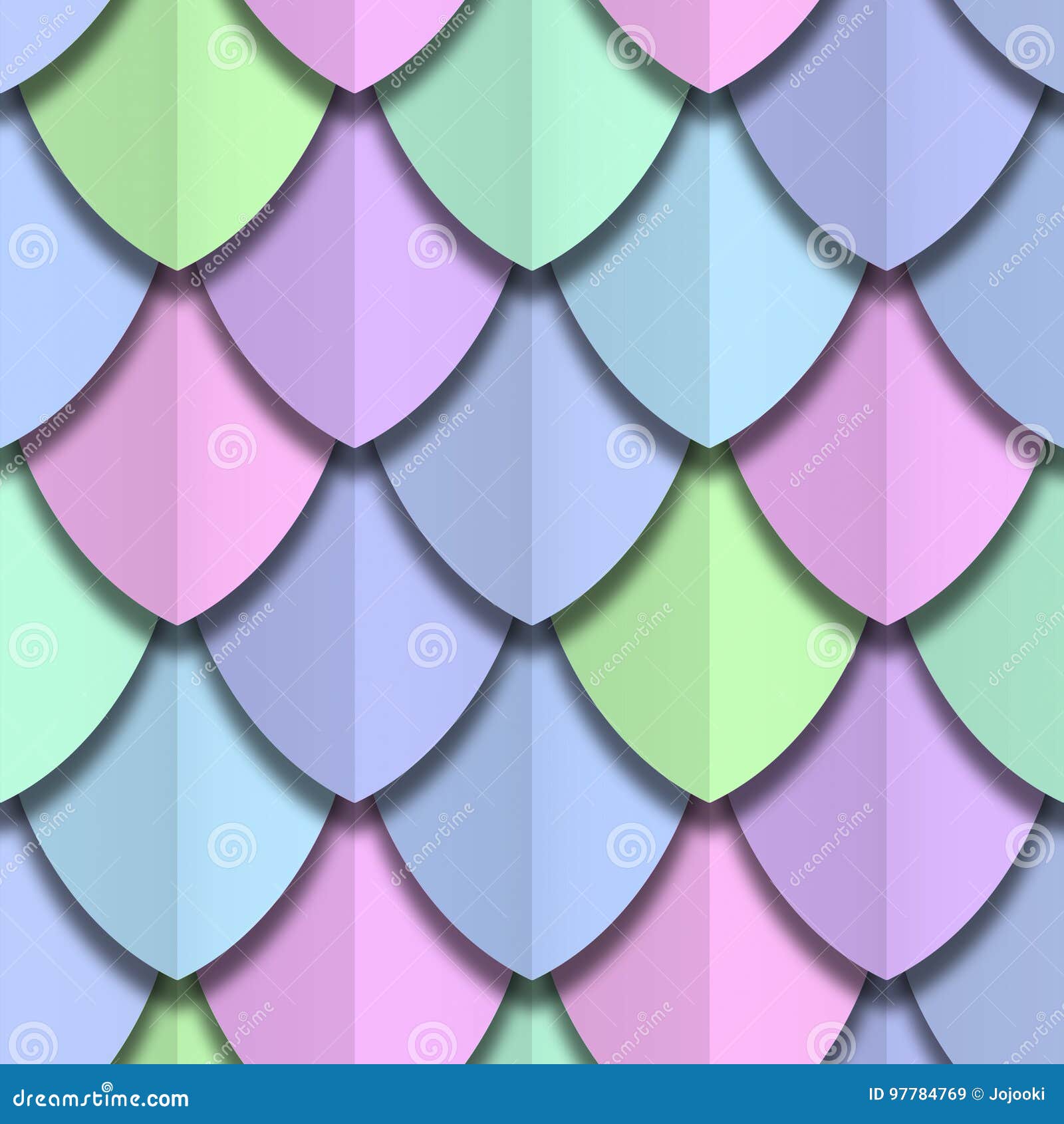 Color Paper Cut Scales Seamless Texture Stock Illustration ...