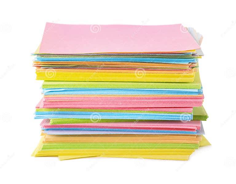 Color paper notes stock image. Image of isolated, background - 53392821