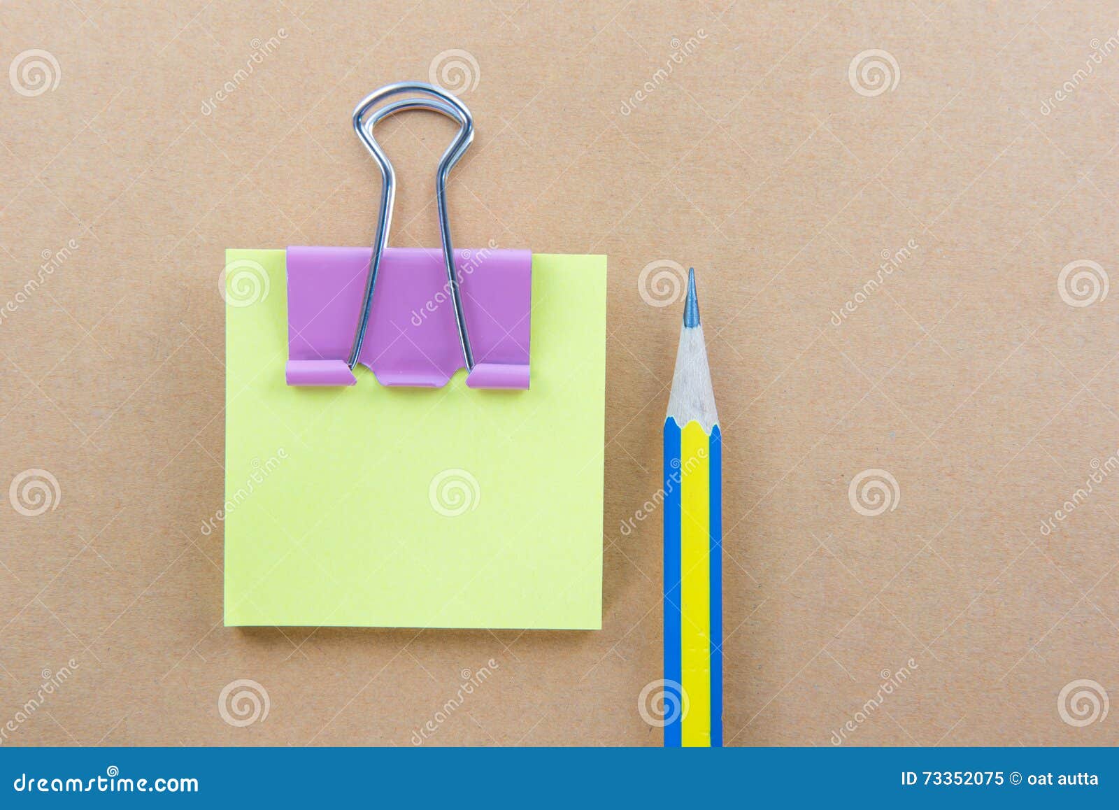 Color Paper Notes with Sticky Note on Brown Background Stock Image ...