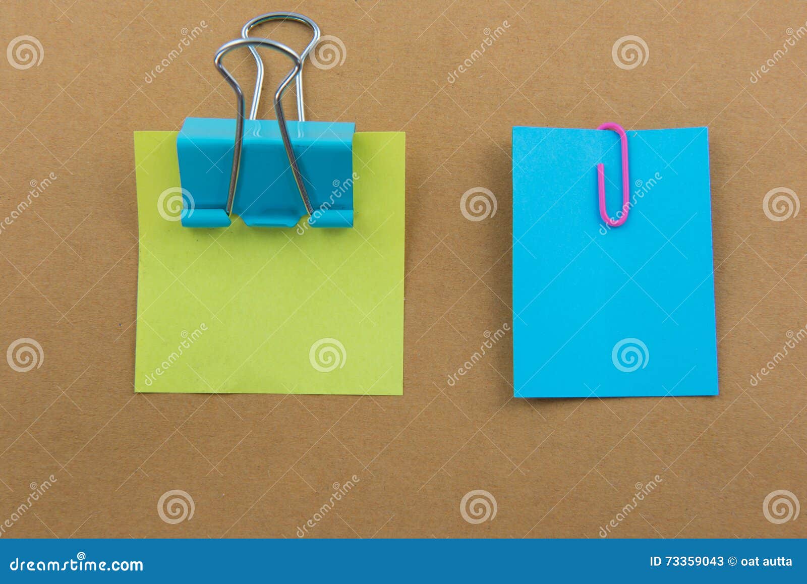 Color Paper Notes with Sticky Note on Brown Background Stock Image ...
