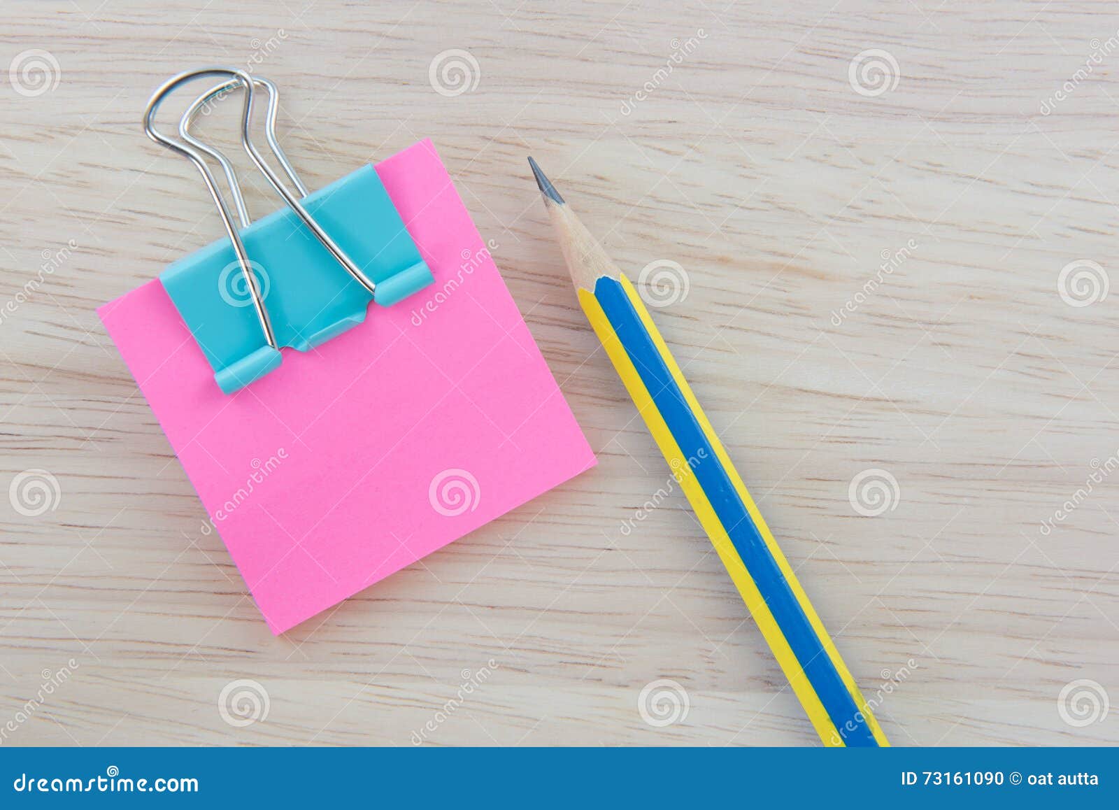 Color Paper Notes with Sticky Note on Wood Background Stock Photo ...