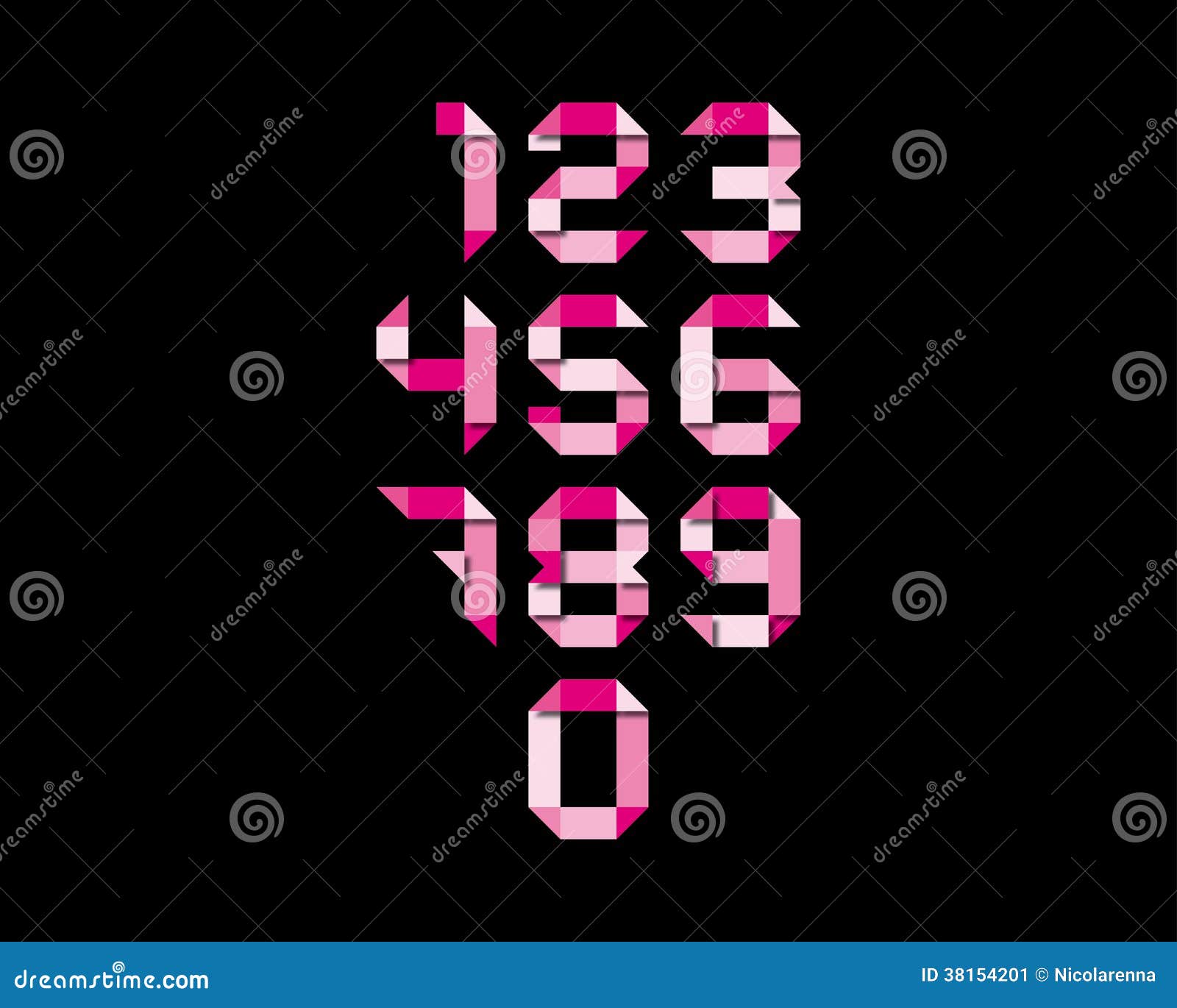 Color Paper Numbers Royalty-Free Stock Photo | CartoonDealer.com #38154201