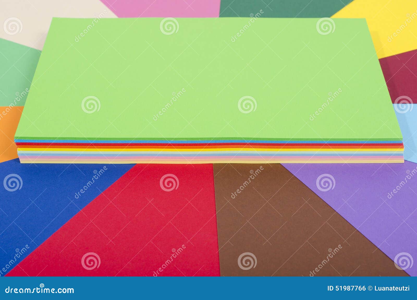 Color paper piled. stock photo. Image of equipment, creative - 51987766