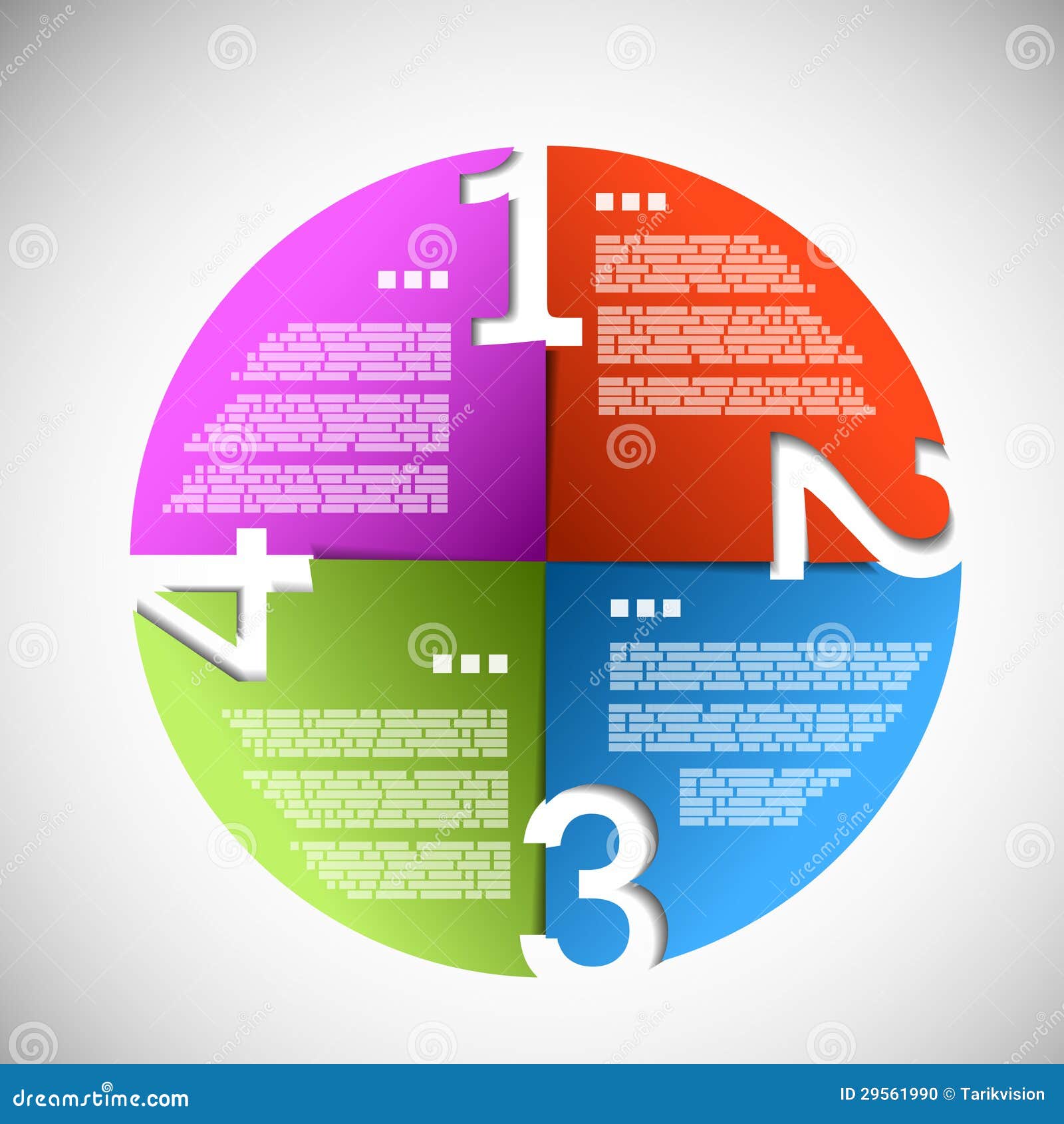 Color Paper Progress Circle Stock Vector - Illustration of icon, cloud ...