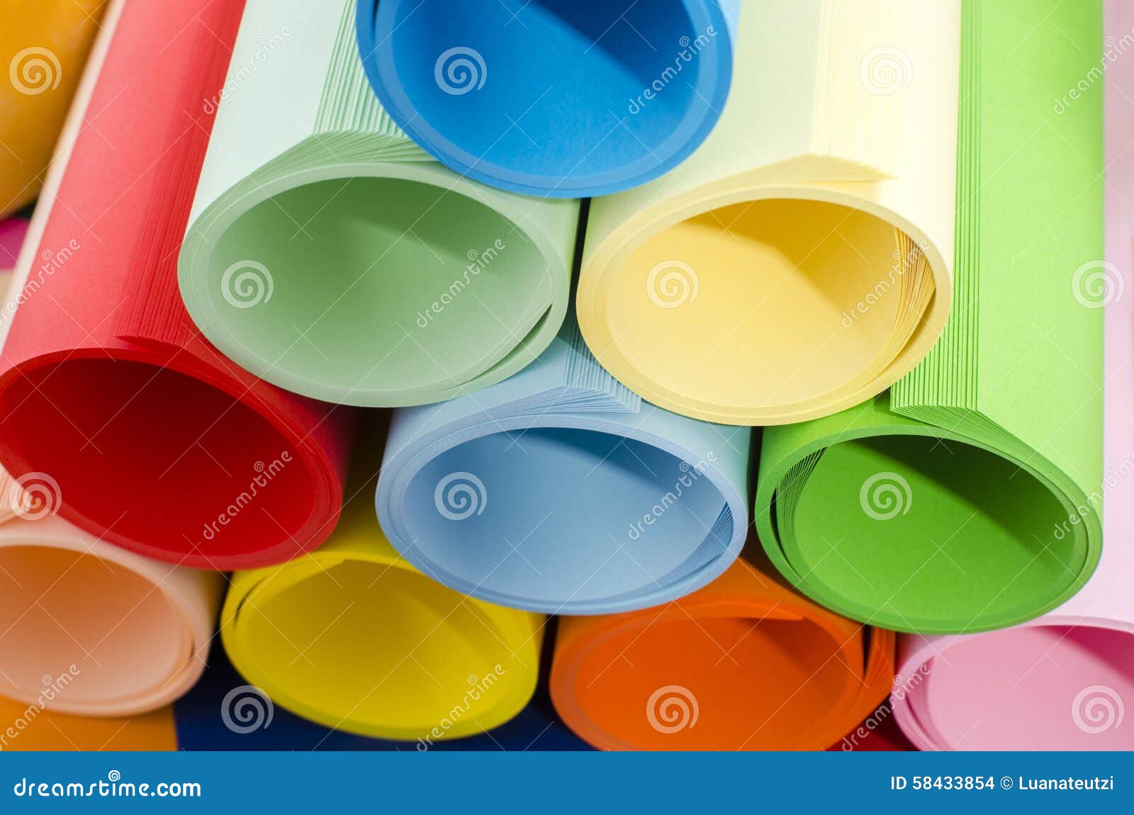 Roles Of Color Paper Background Stock Image | CartoonDealer.com #220987891