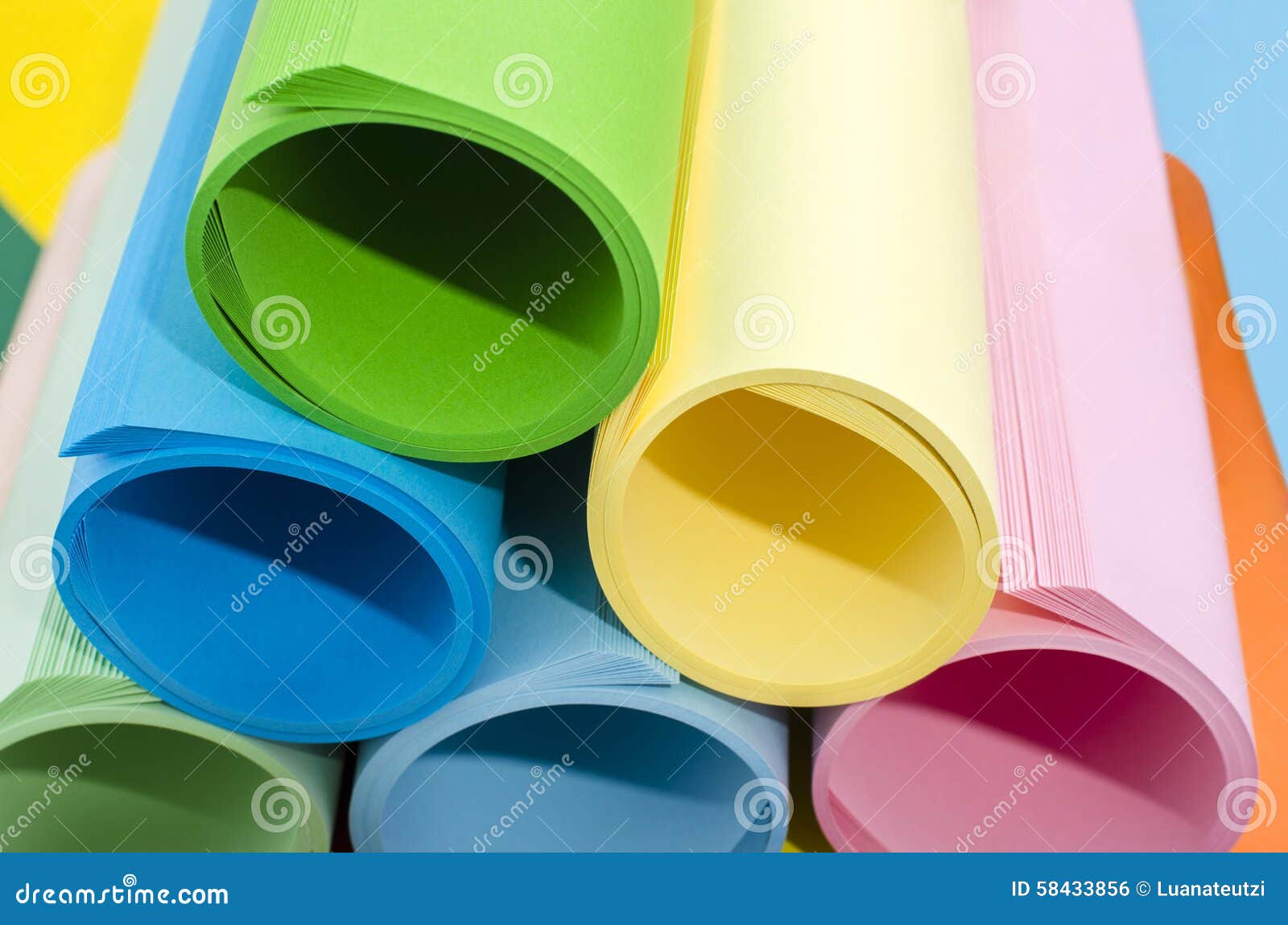 Roles Of Color Paper Background Royalty-Free Stock Image ...