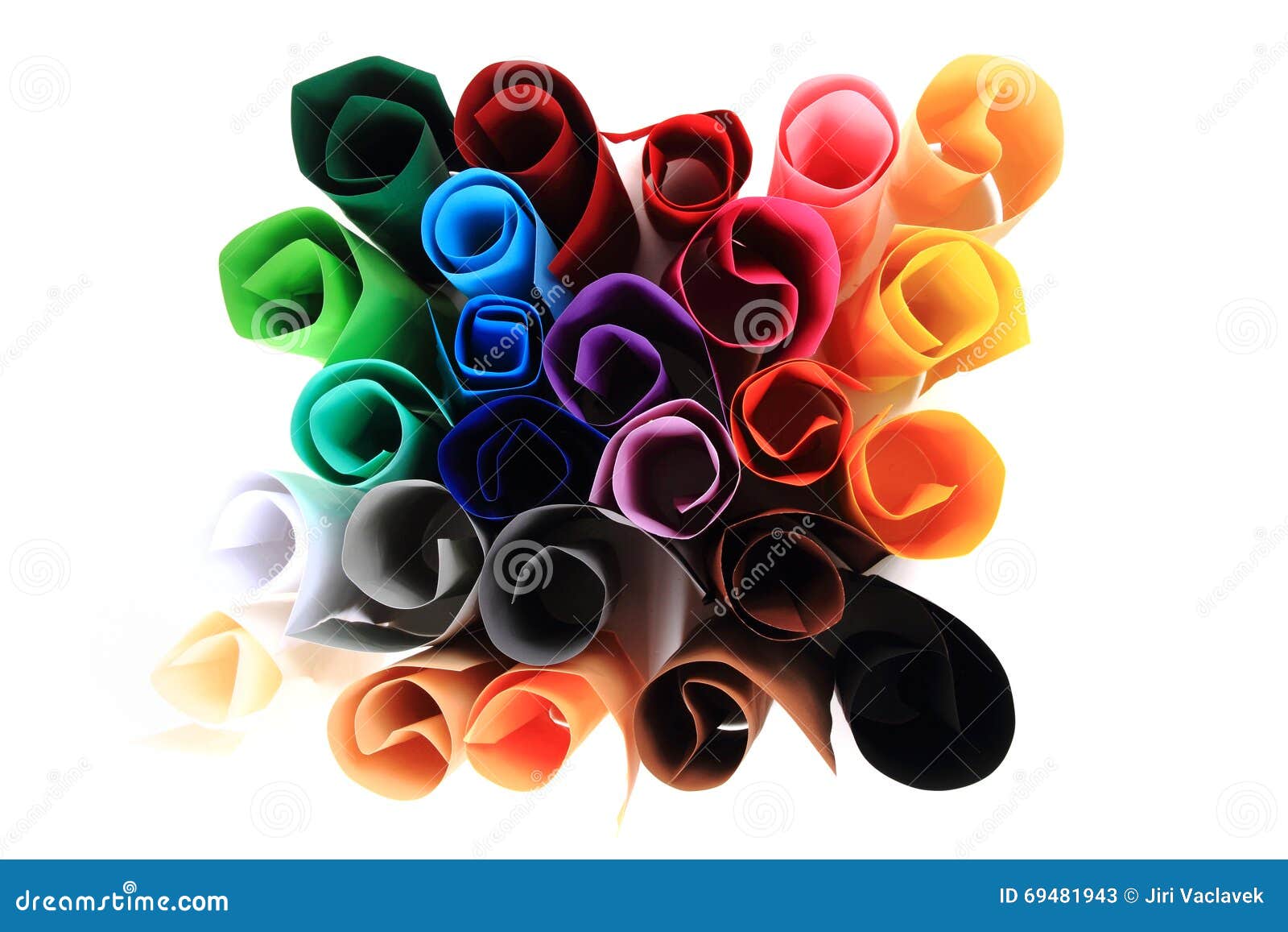Color paper rolls stock image. Image of object, design - 69481943