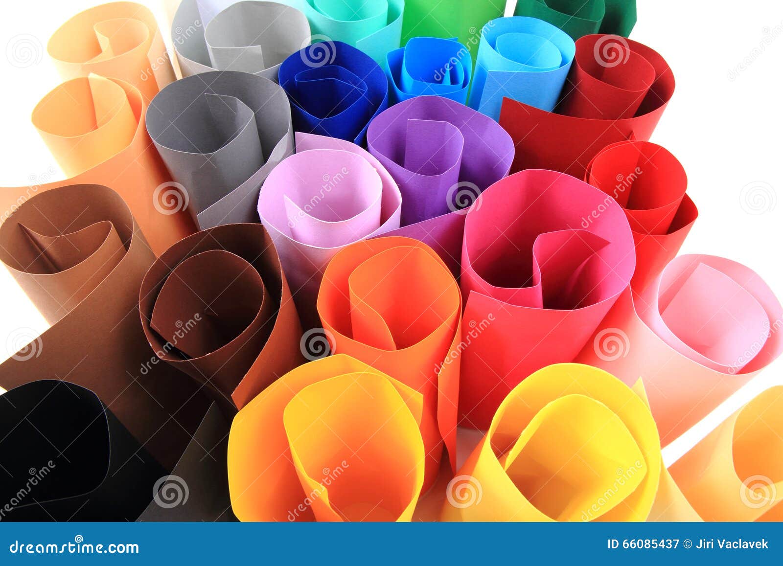 Color paper rolls stock image. Image of object, palette - 66085437