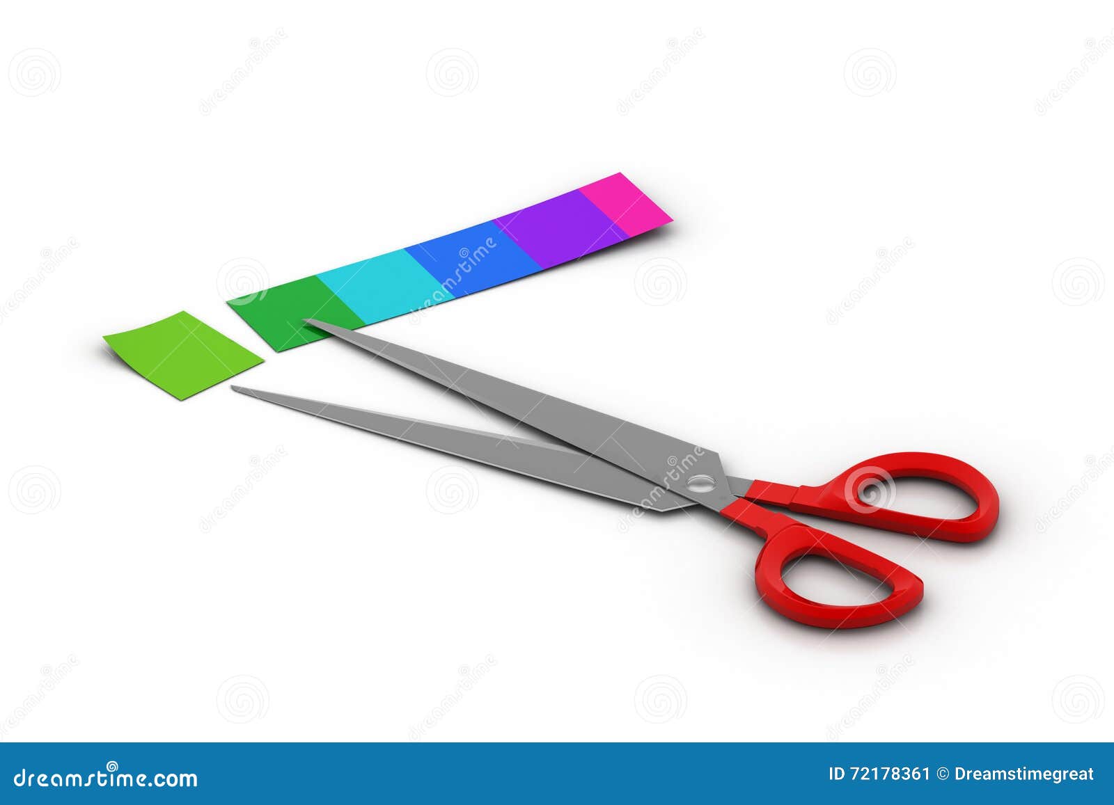 Color paper with scissor stock illustration. Illustration of creativity ...