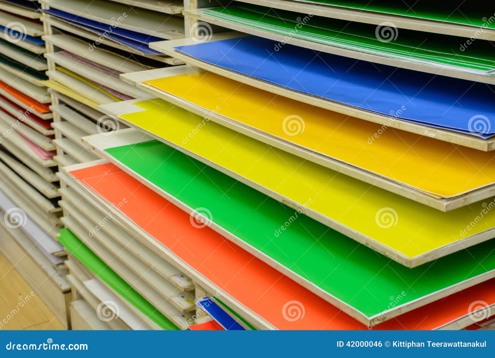 Color paper on shelf stock photo. Image of pink, pattern - 42000046