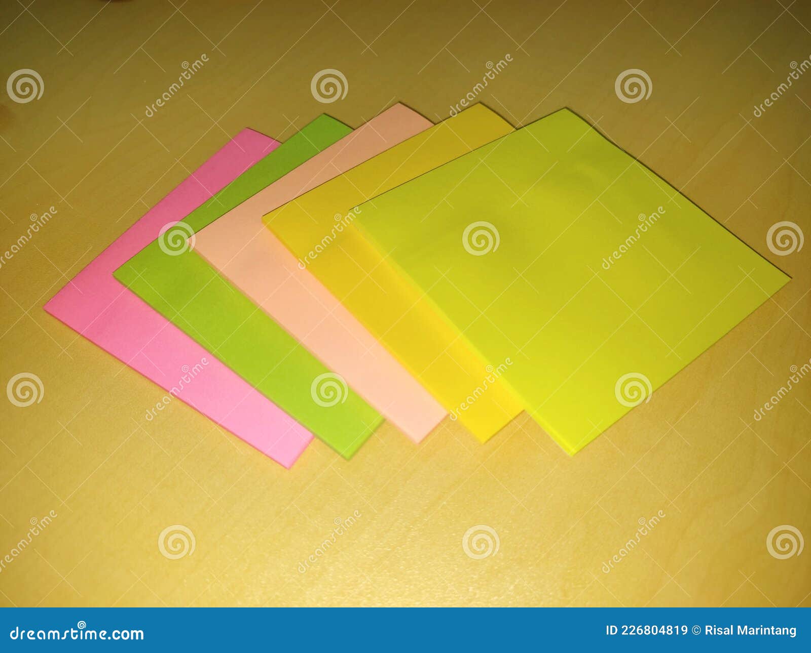 Color paper stack stock image. Image of stack, yellow - 226804819