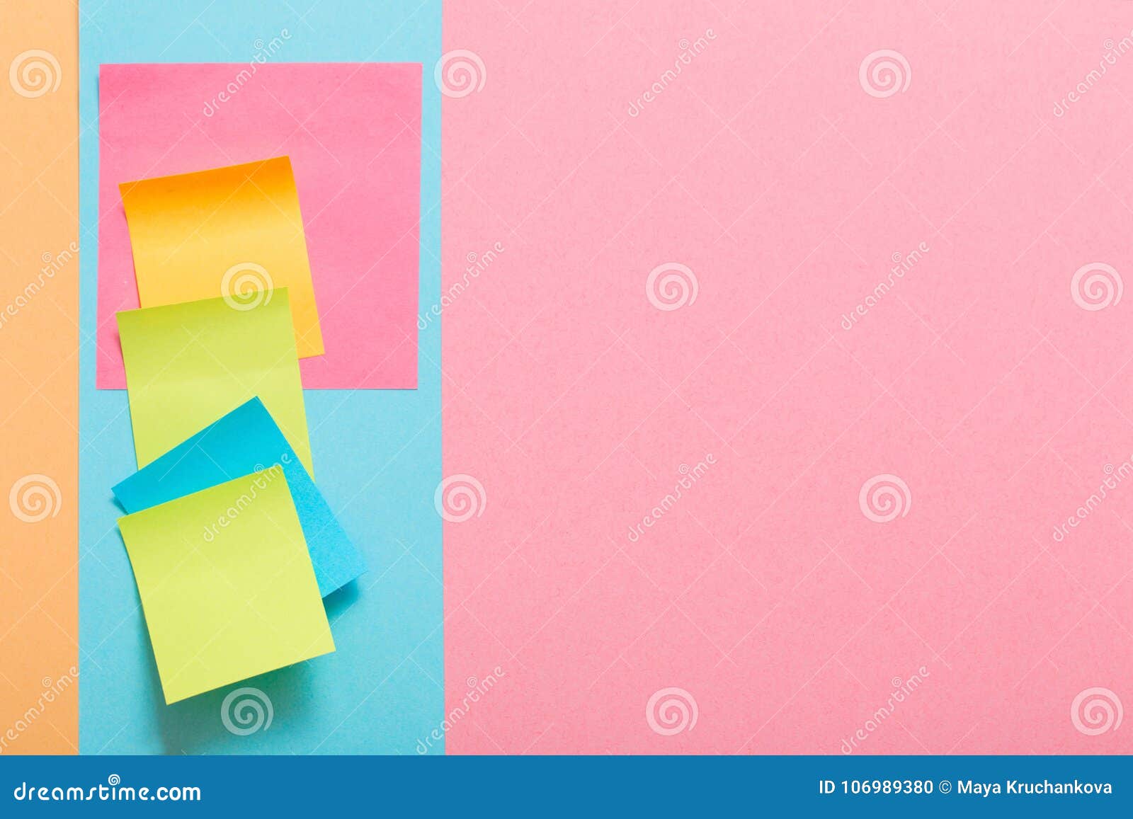 The color paper stickers stock photo. Image of empty - 106989380