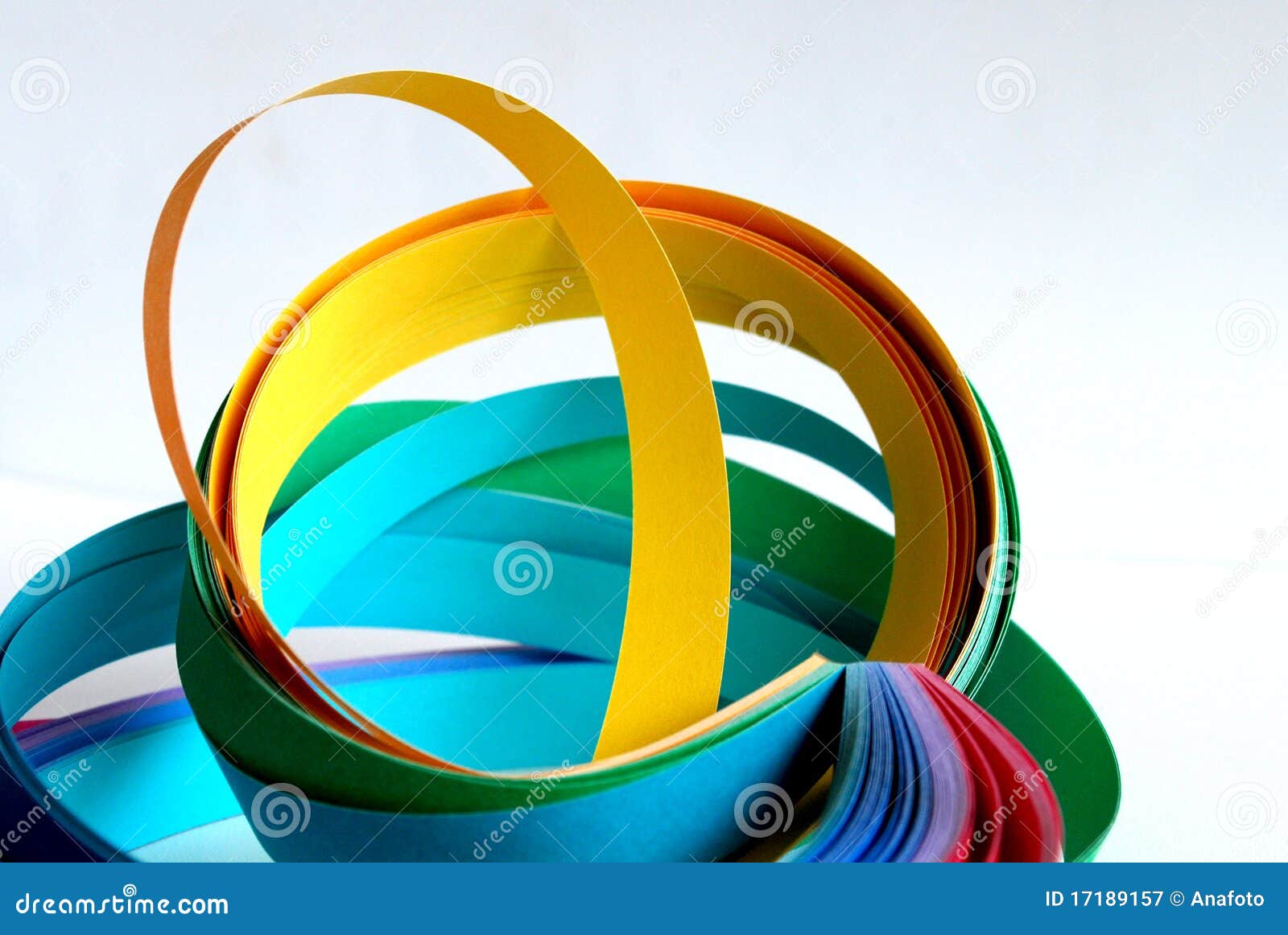 Color Paper Strips in Circles Stock Image - Image of colors, contrast ...
