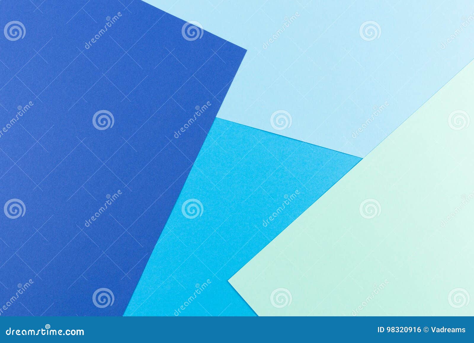 Color Papers Geometry Flat Composition Background with Blue Tones Stock ...