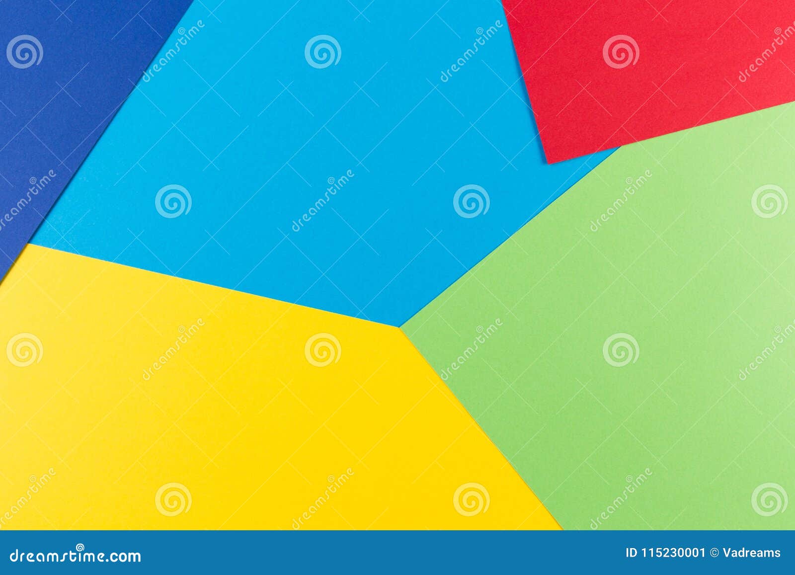 Color Papers Geometry Flat Composition Background with Yellow, Green ...