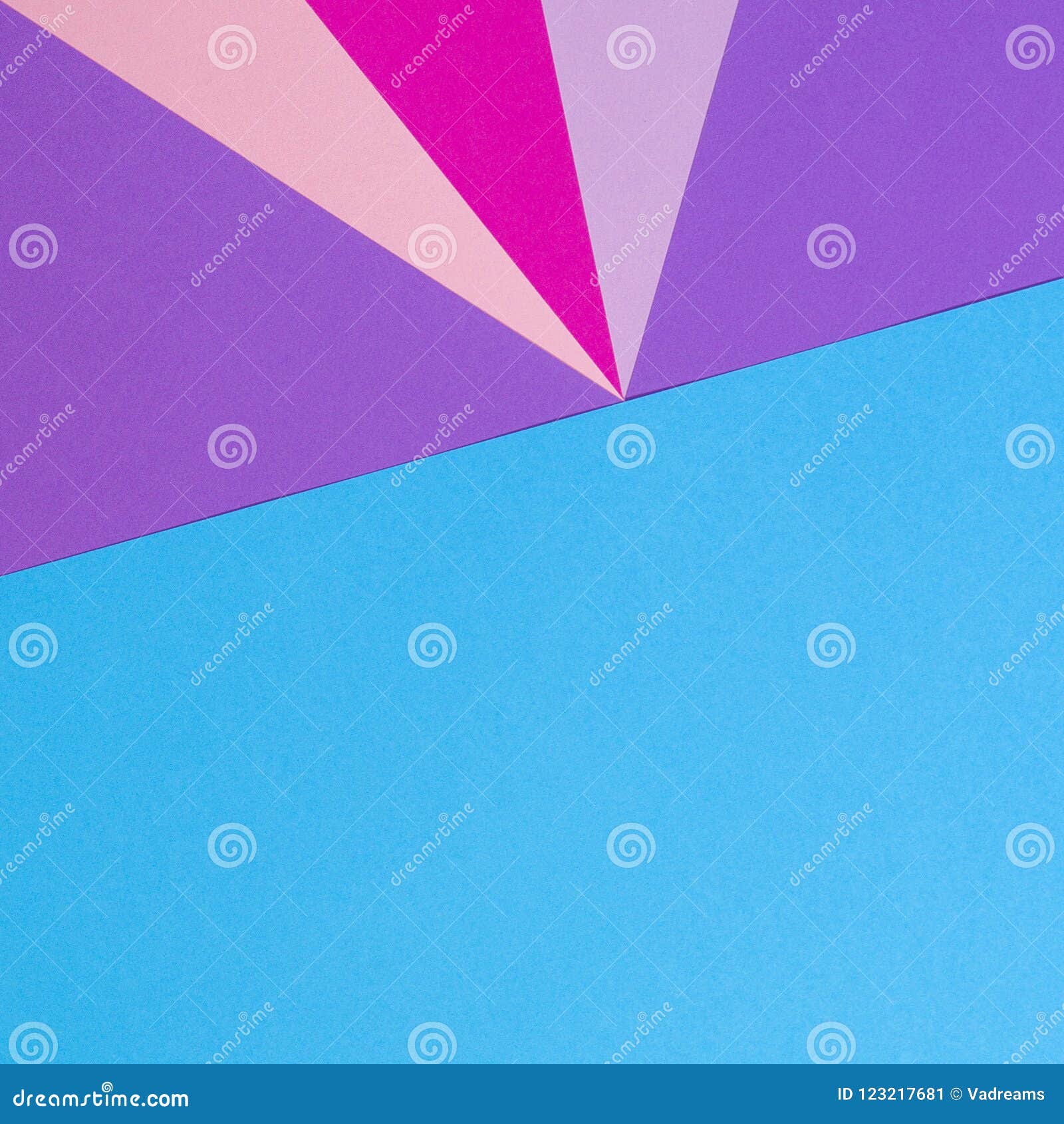 Color Papers Geometry Flat Composition Background with Violet and Blue ...