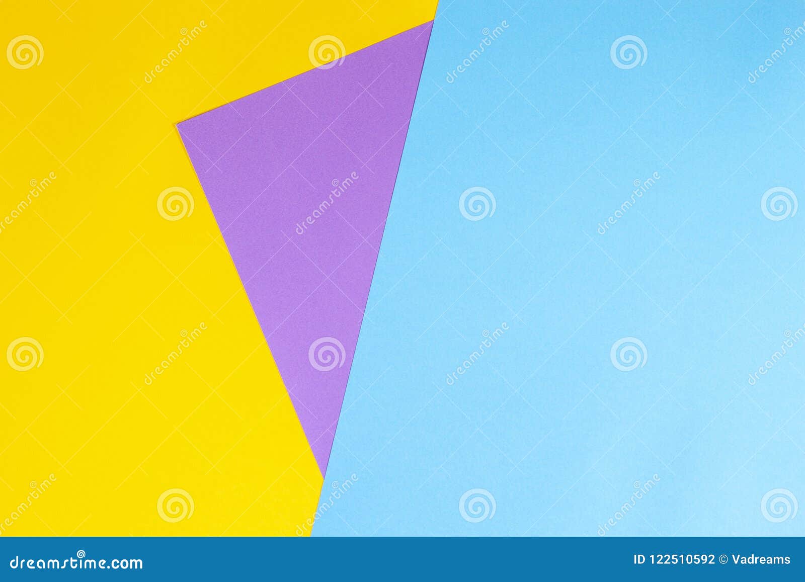 Color Papers Geometry Flat Composition Background with Yellow Violet ...