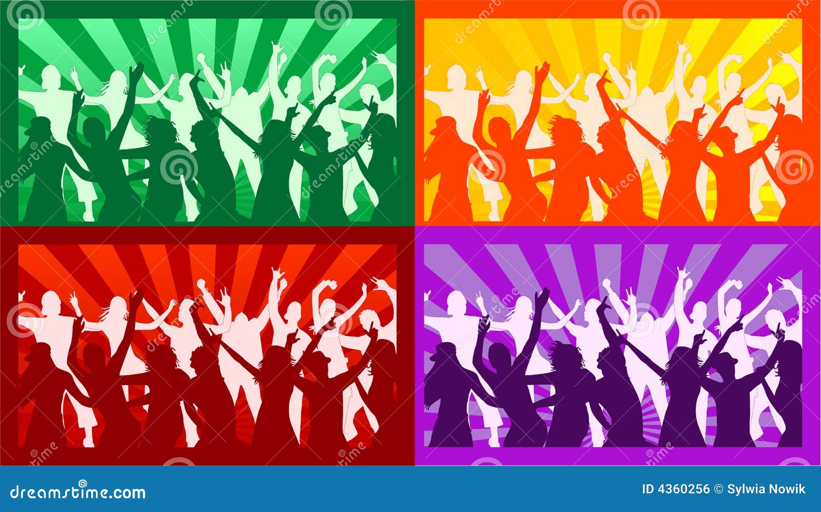 Color Parties stock vector. Illustration of silhouette - 4360256