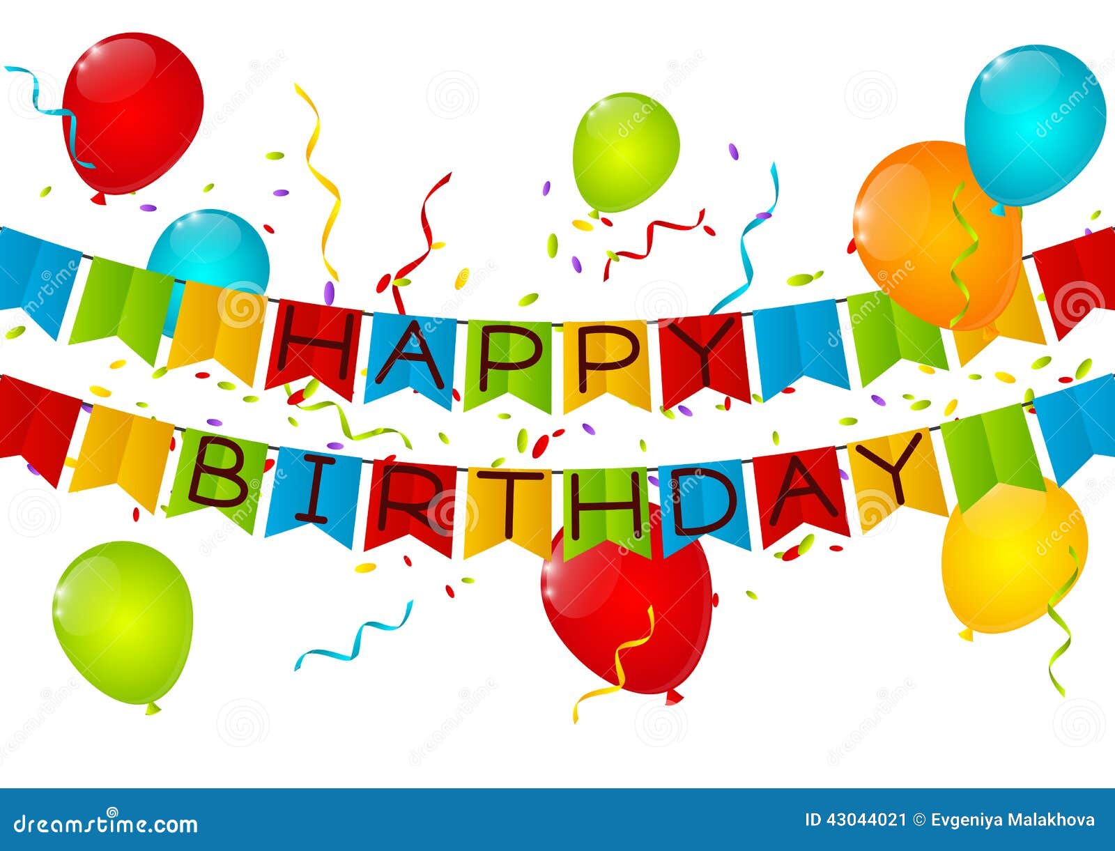 Color party flags stock vector. Illustration of design - 43044021