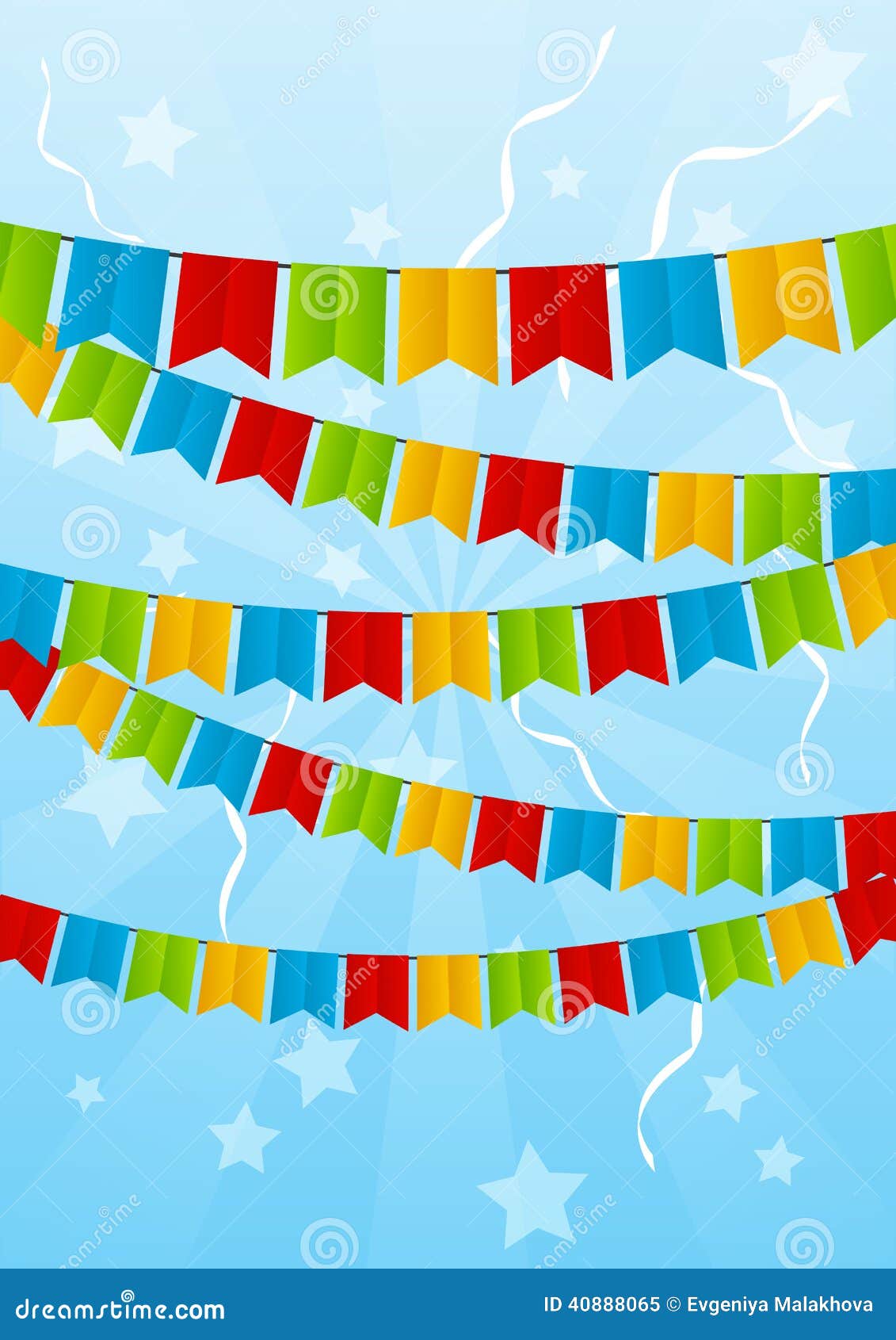 Color party flags stock vector. Illustration of decor - 40888065