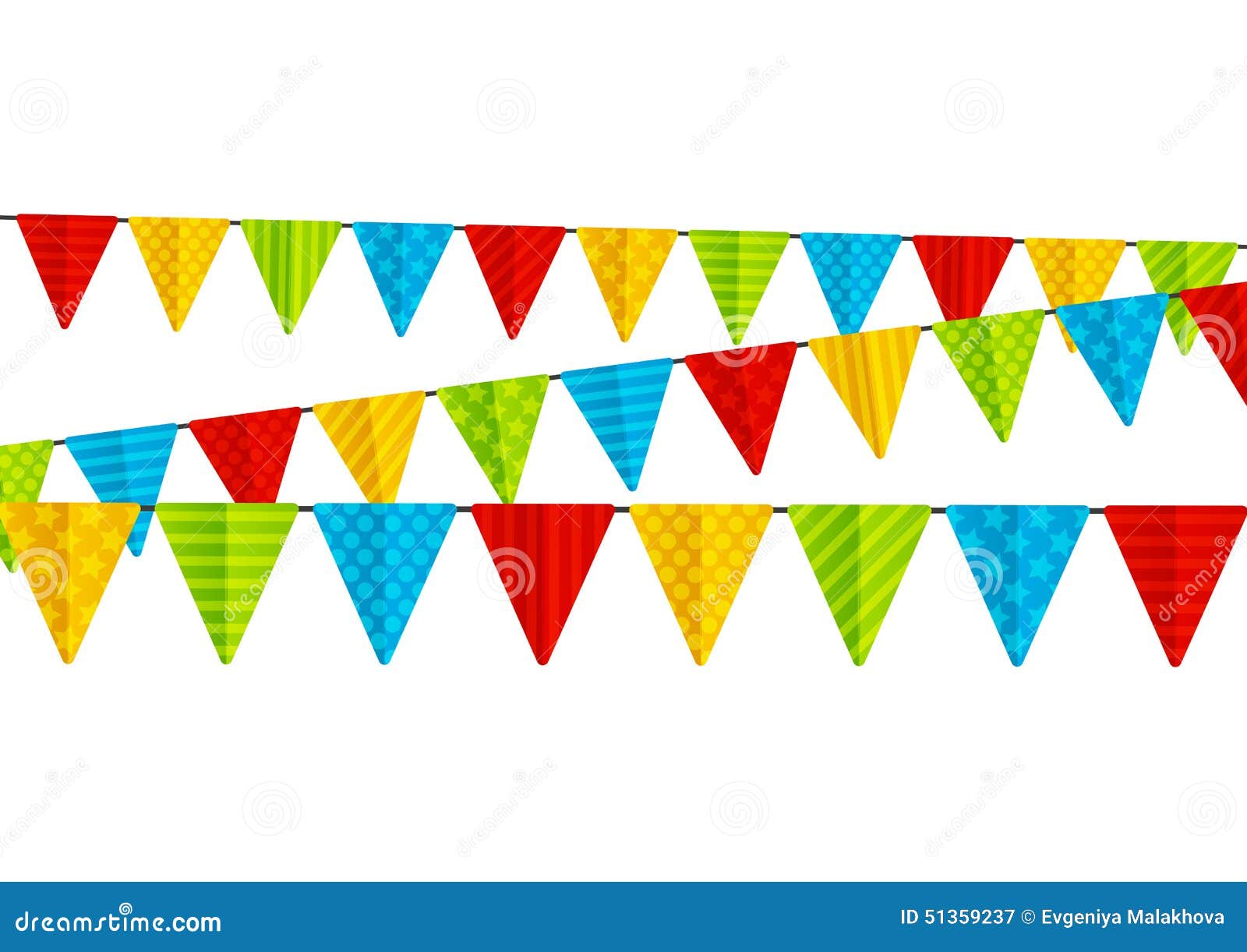 Color party flags stock vector. Illustration of decor - 51359237