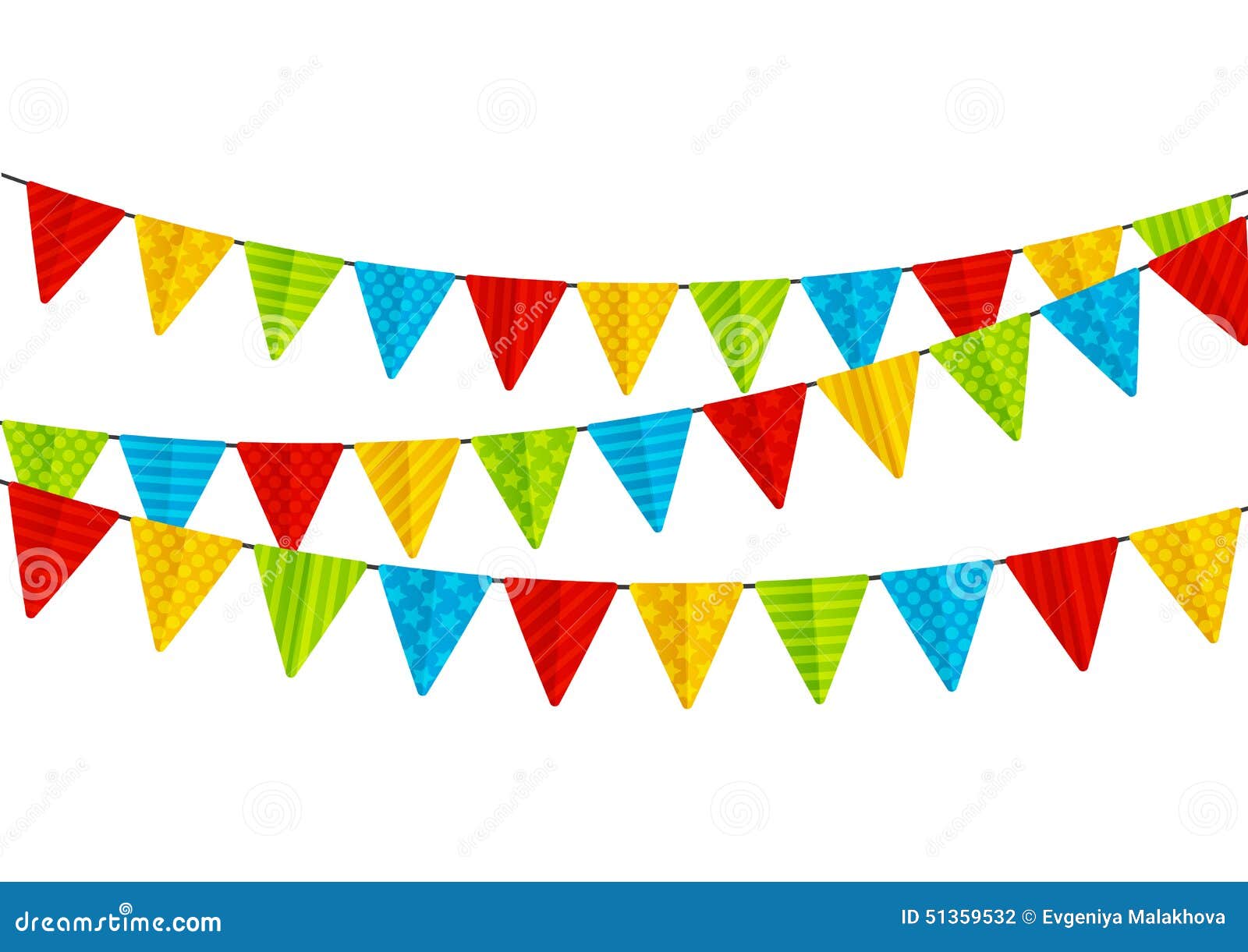 Color Party Flags Isolated Stock Vector - Image: 51359532