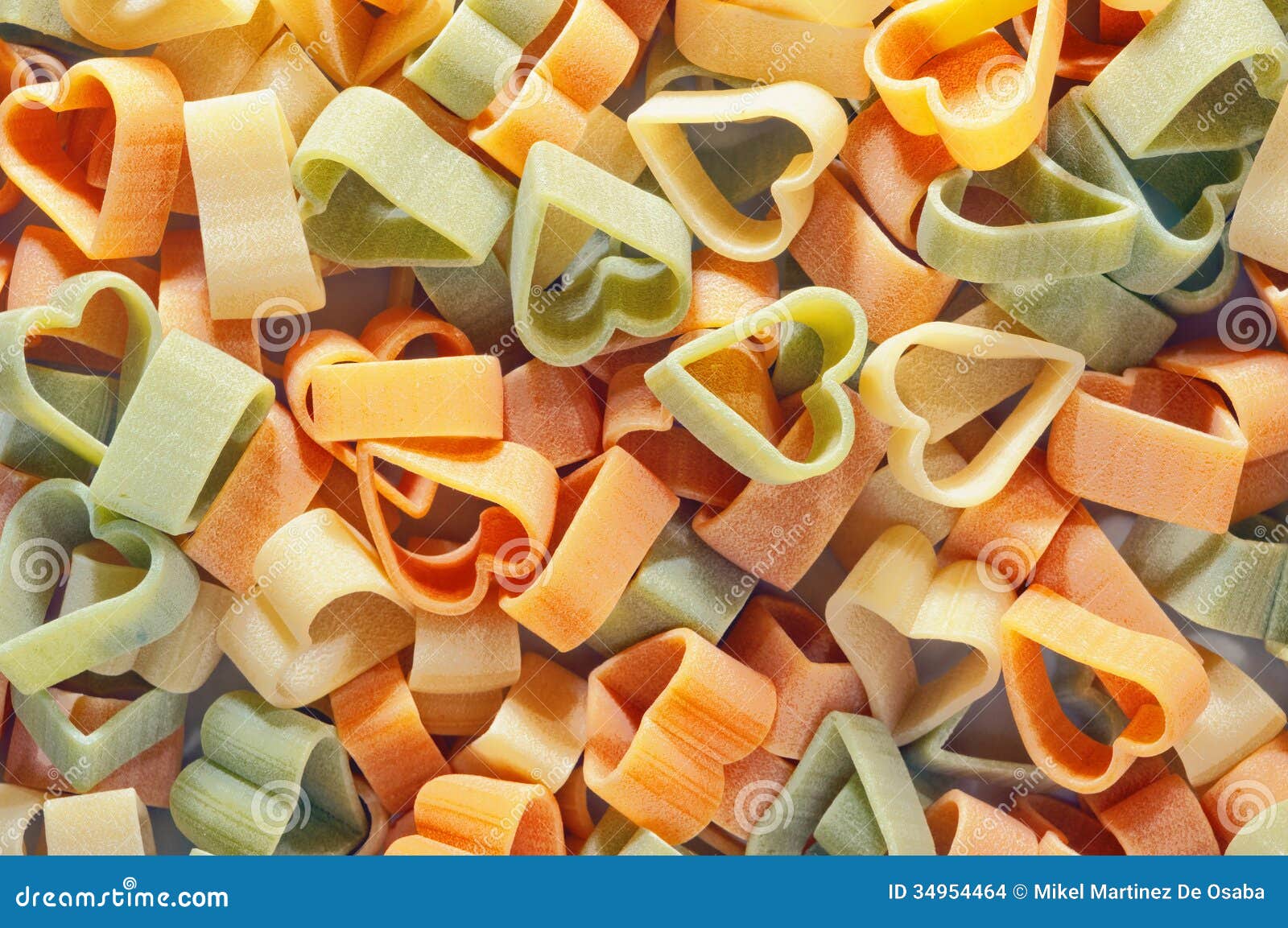 Color Pasta with Heart Shape Stock Photo - Image of multicolor ...