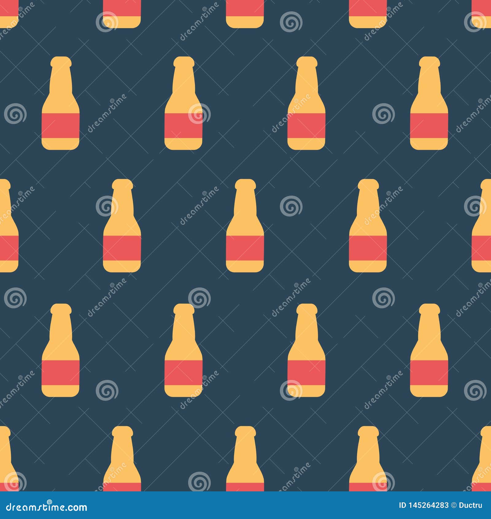 Color Pattern with Beer Bottles Stock Vector - Illustration of color ...