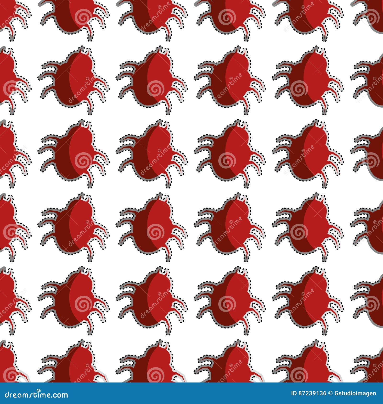 Color Pattern with Beetle Virus Stock Vector - Illustration of malware ...