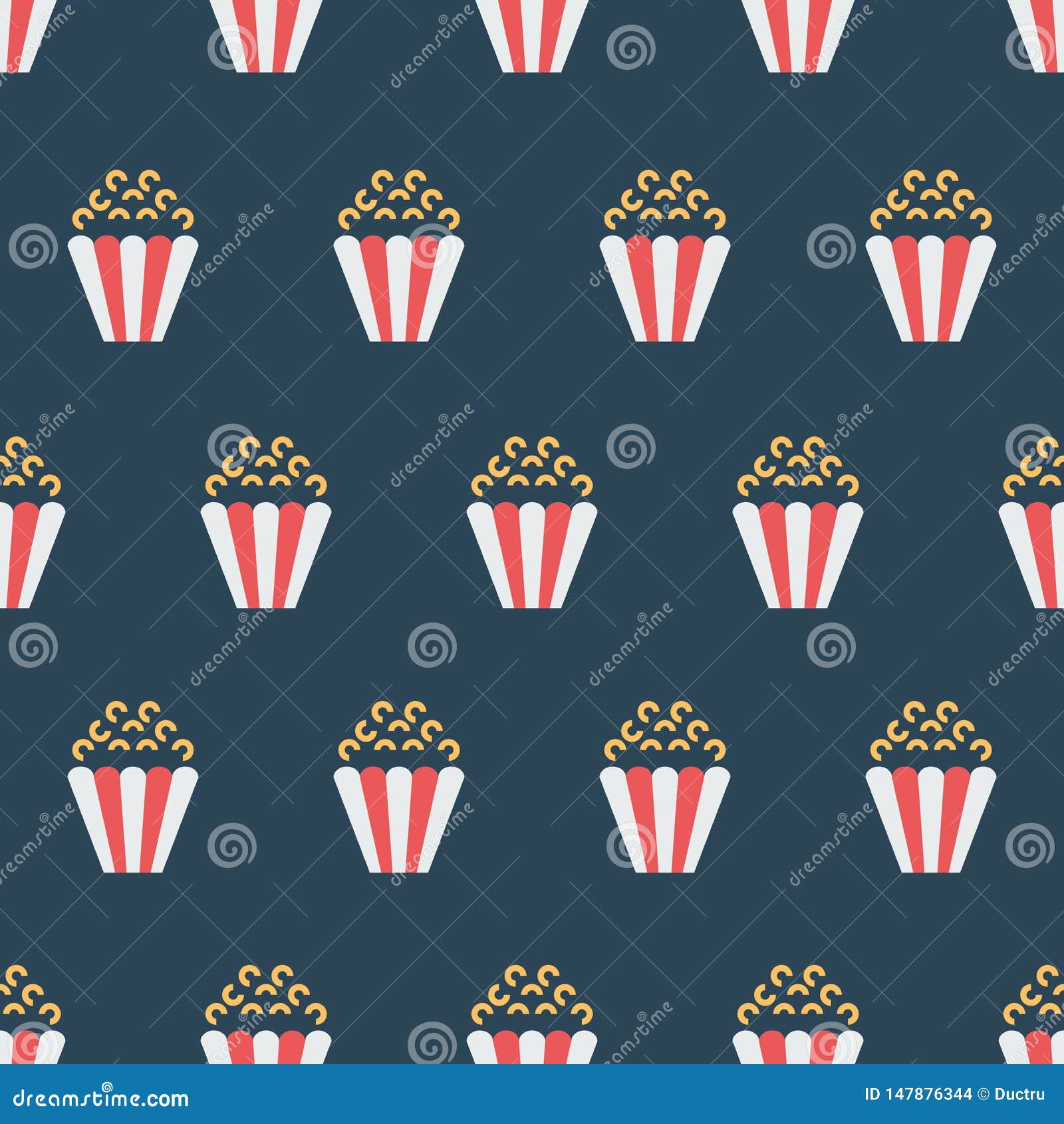 Pattern Popcorn Pixel Art Design Background Cartoon Vector | CartoonDealer.com #278234803