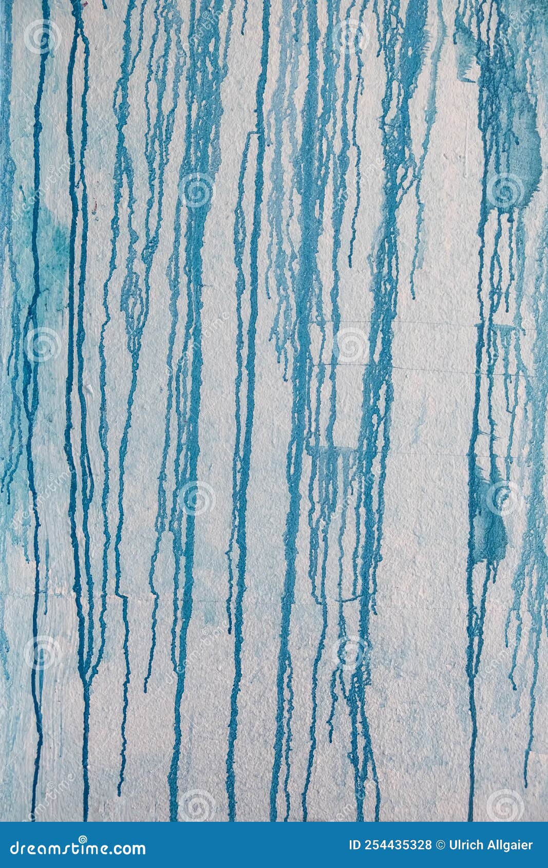 Color Pattern Texture of Down Flows of Blue Paint Dripping Down the ...