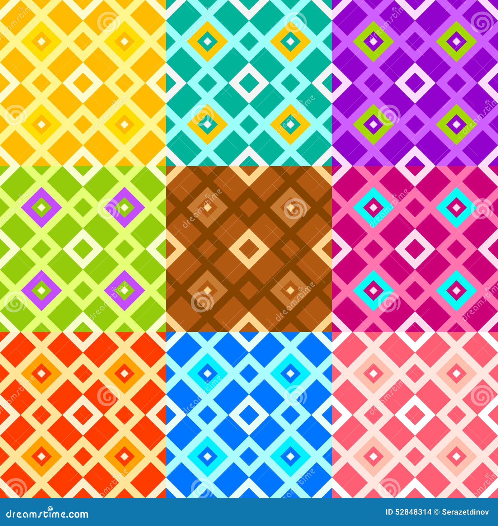 Color patterns stock vector. Illustration of decorative - 52848314