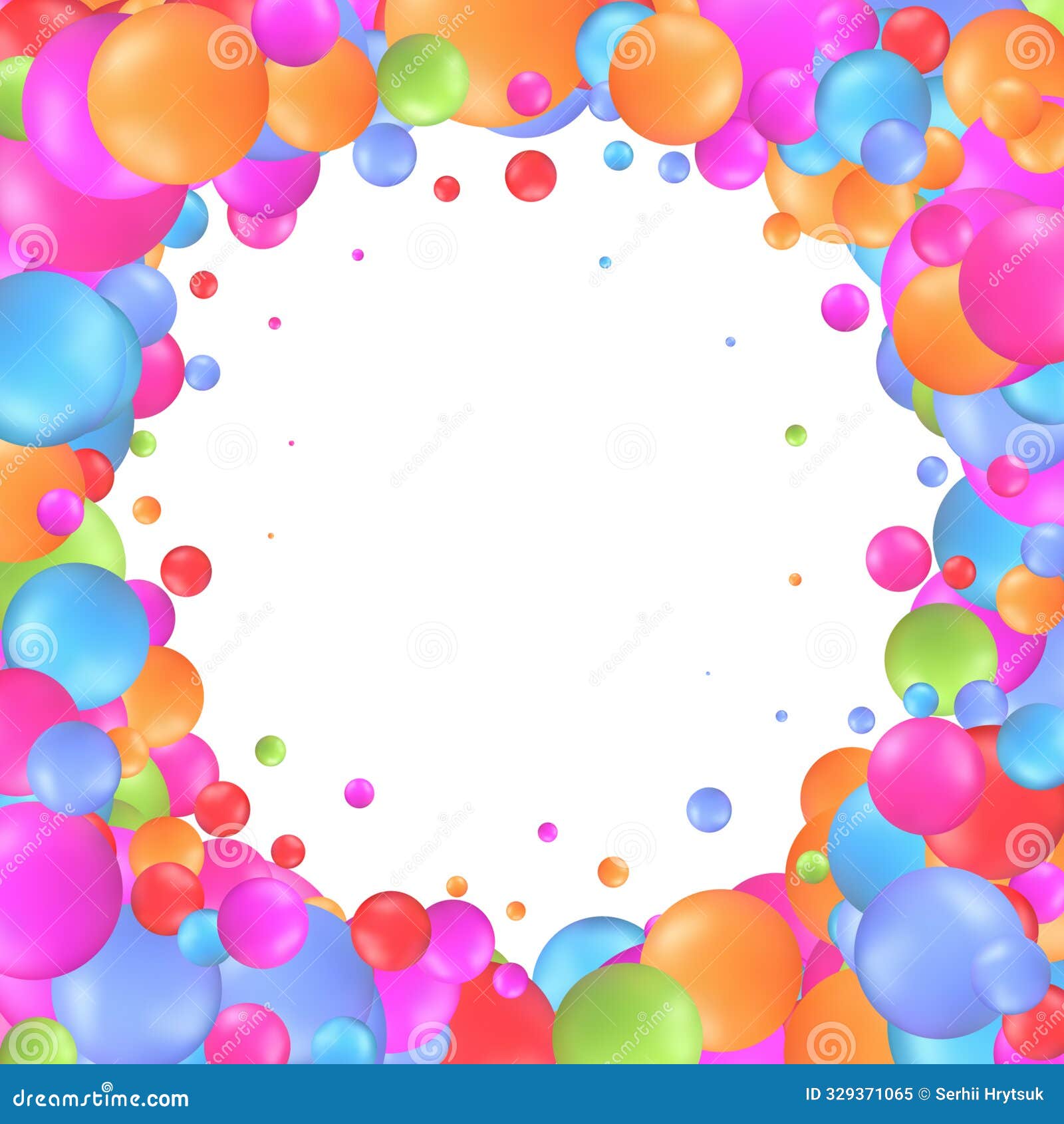 Color Pearl Balls. Frame. Pearls. Eps 10 Stock Illustration ...