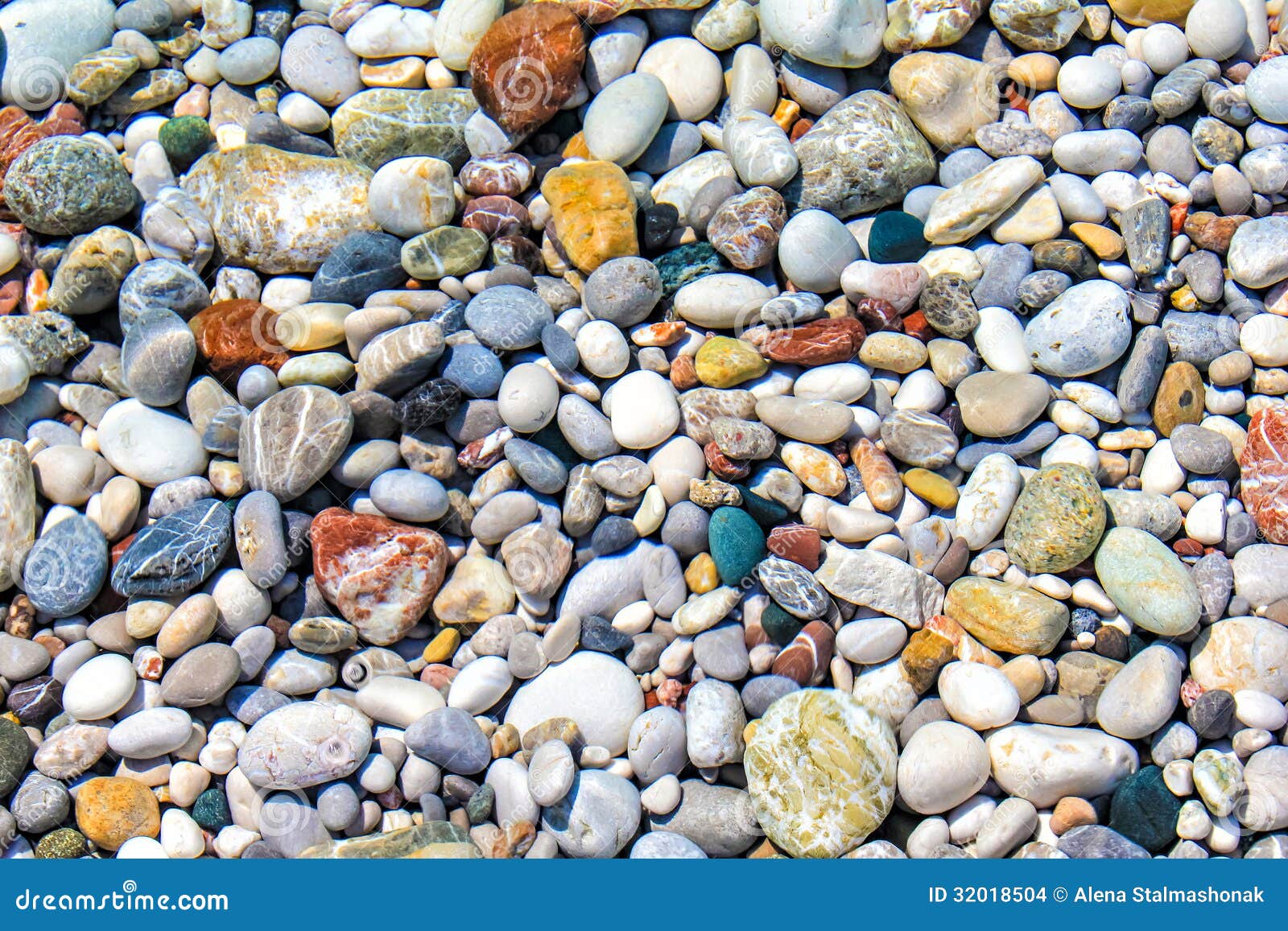 Color Pebbles Under Sea Water Stock Photo - Image of pebble, river ...