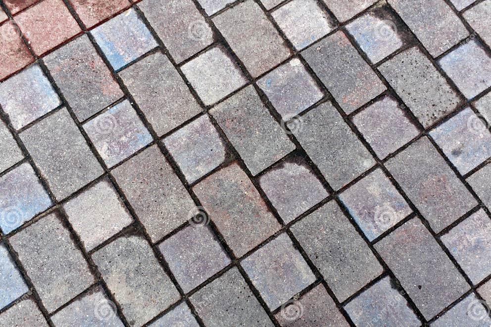 Color Pedestrian Pavement Texture. Stock Image - Image of architecture ...