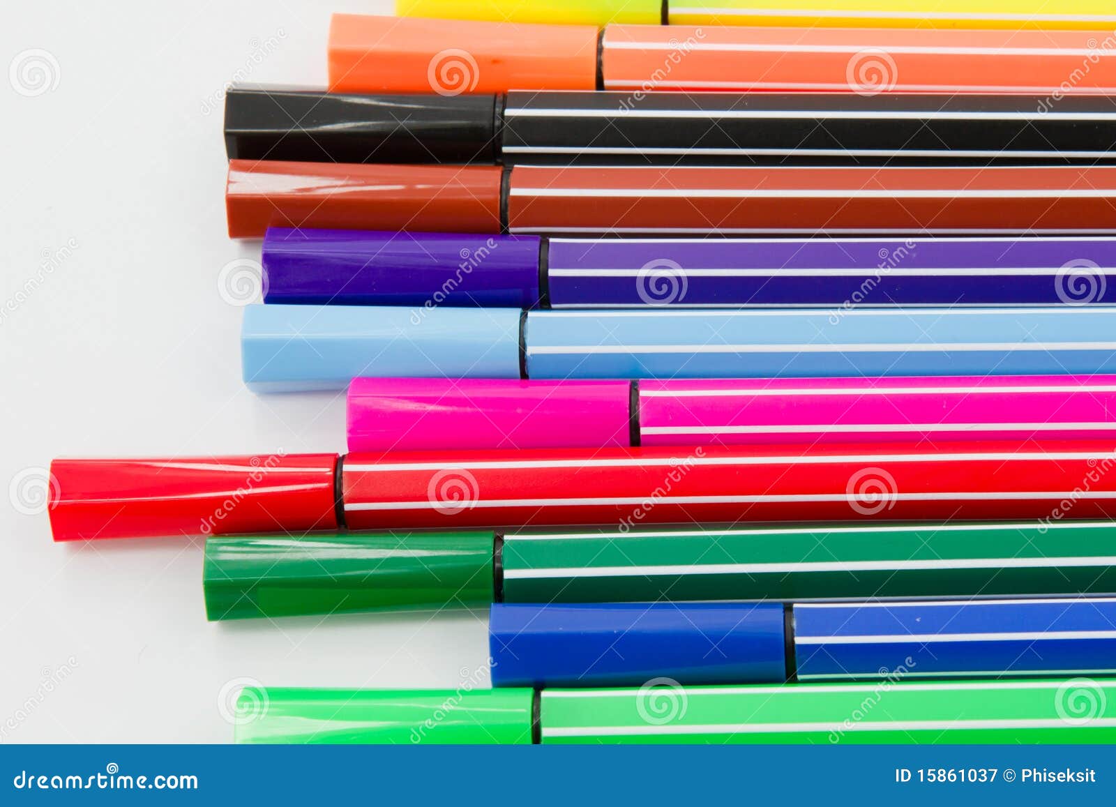 Color pen stock image. Image of color, large, gray, isolated - 15861037